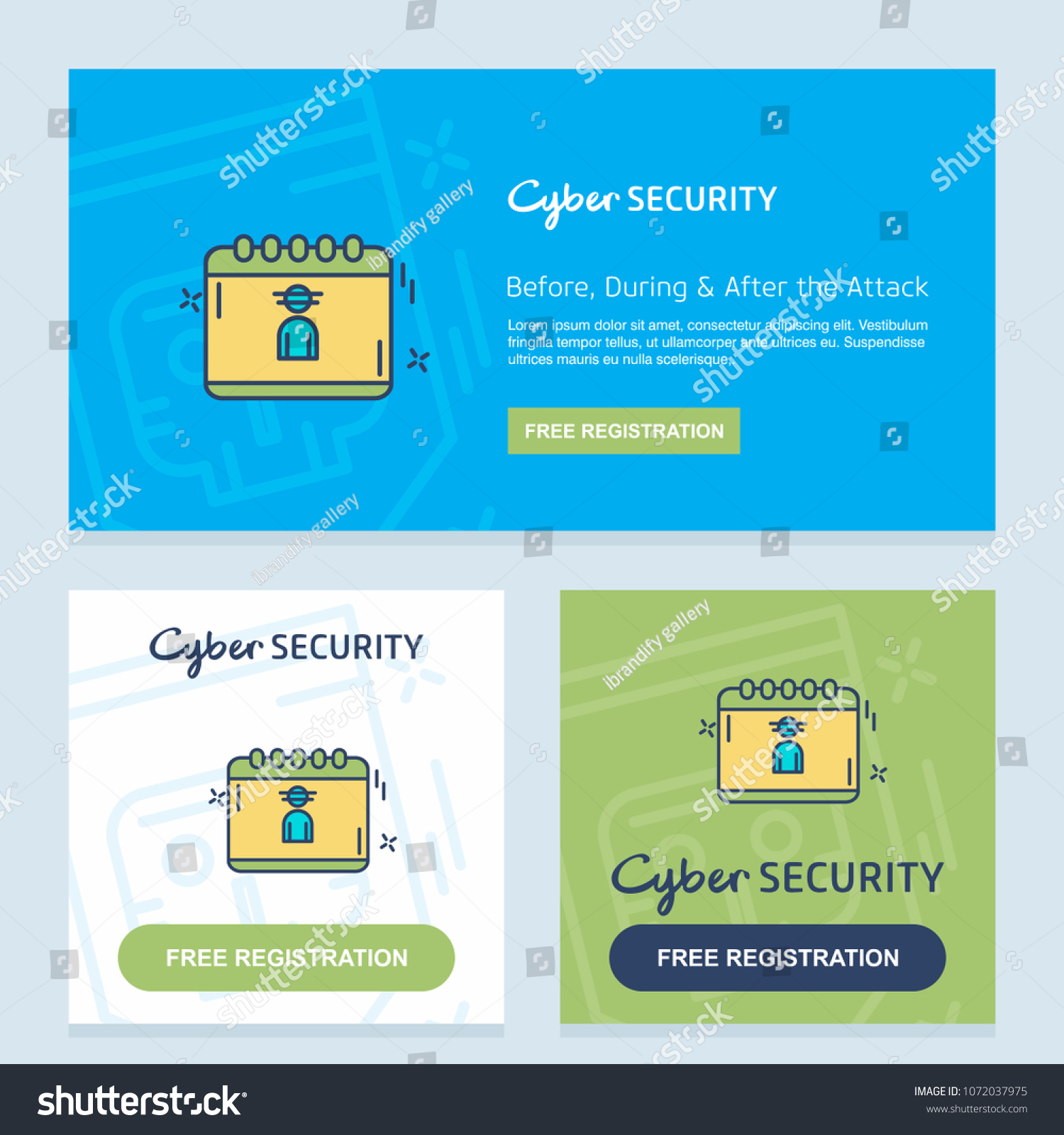 Cyber Security Design Unique Style Stock Vector (Royalty Free ...