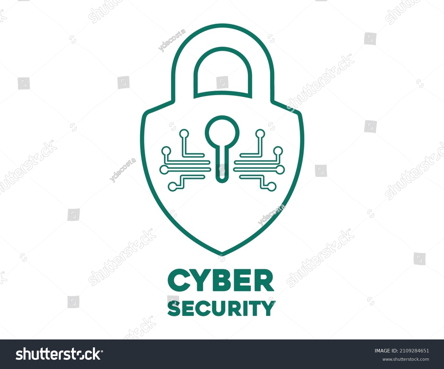 Cyber Security Logo Vector Illustration Stock Vector (Royalty Free ...
