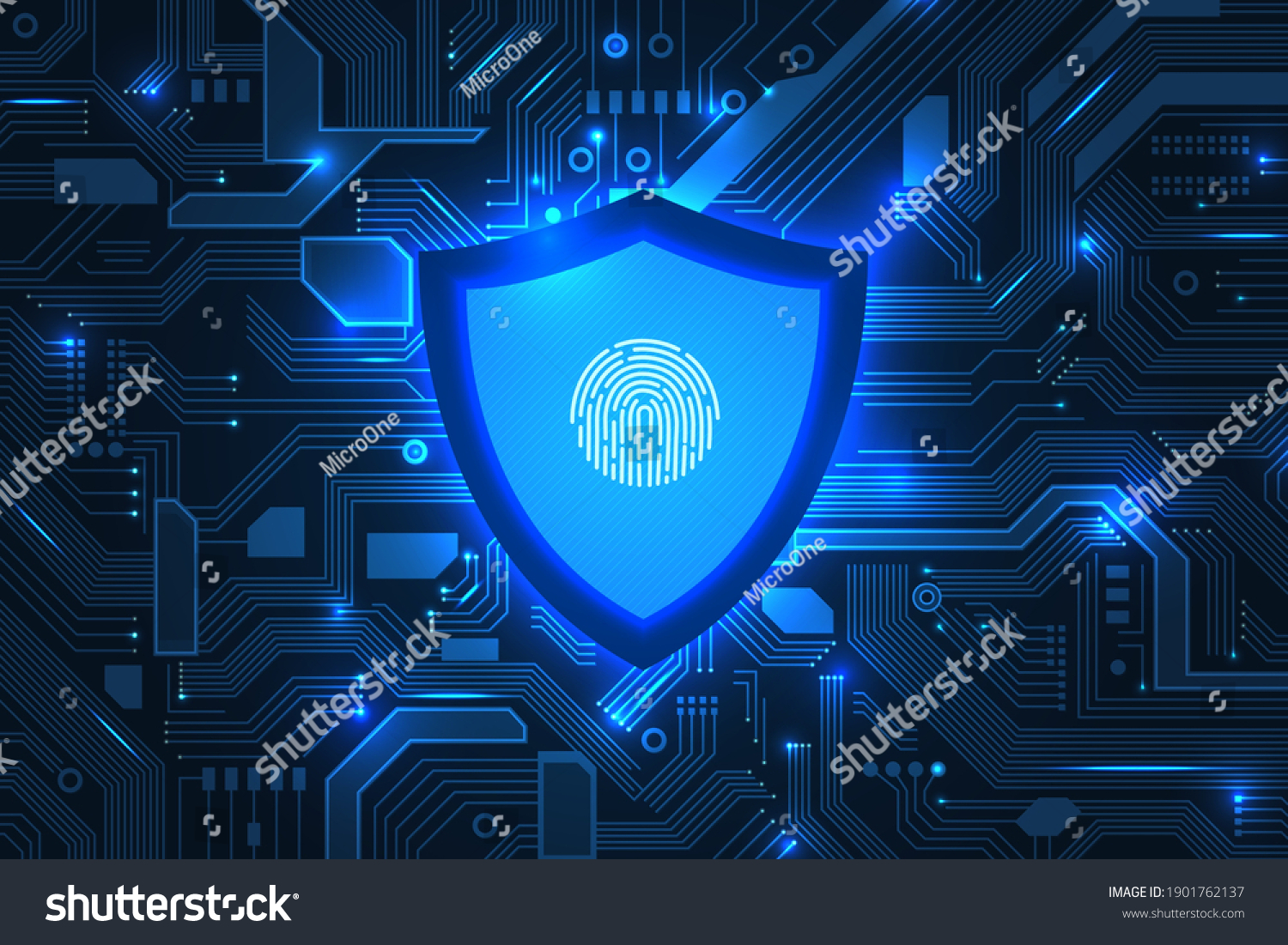 Cyber Security Online Information Protect Internet Stock Vector ...