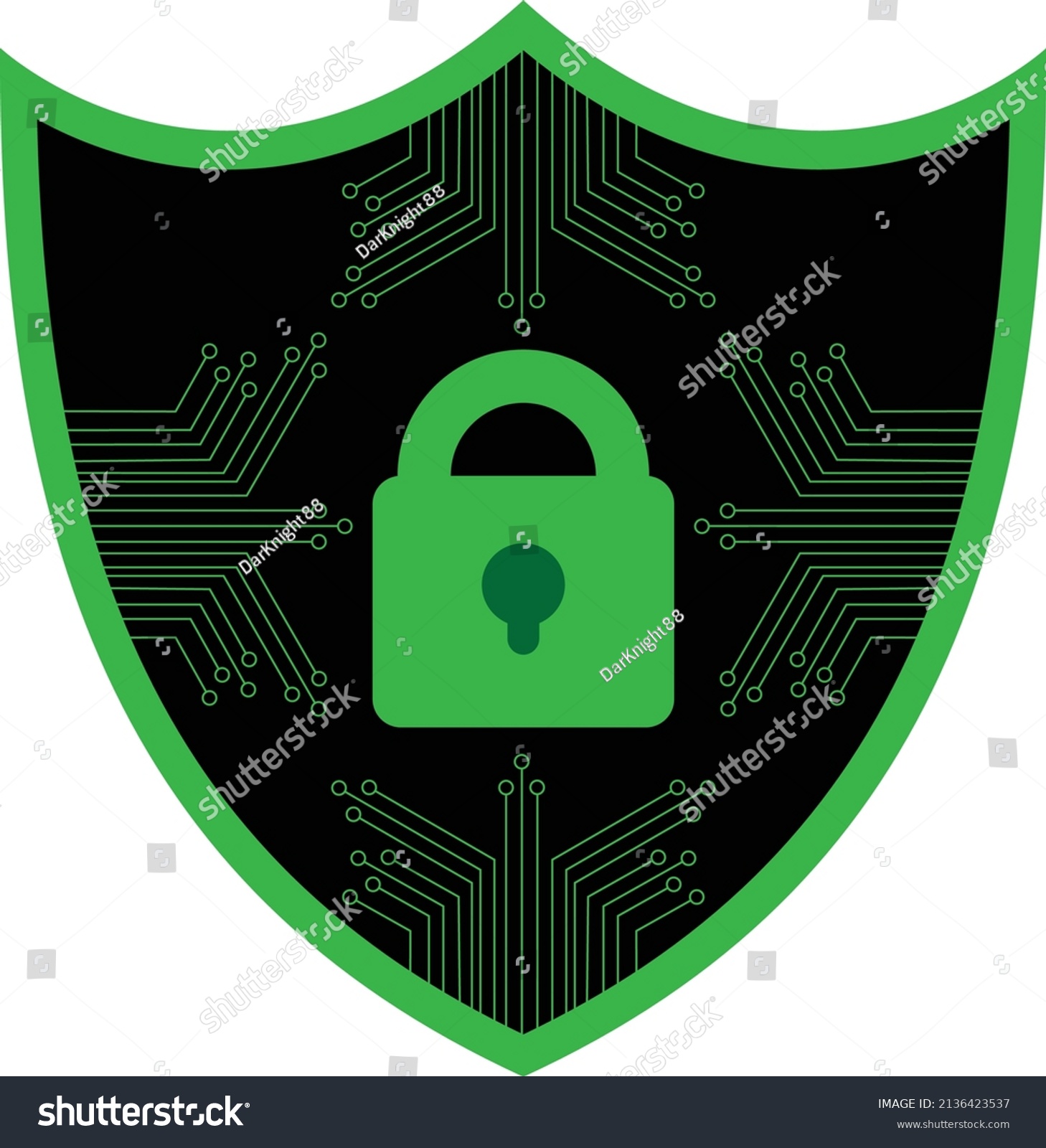 Cyber Security Protection Shield Vector Logo Stock Vector (Royalty Free ...
