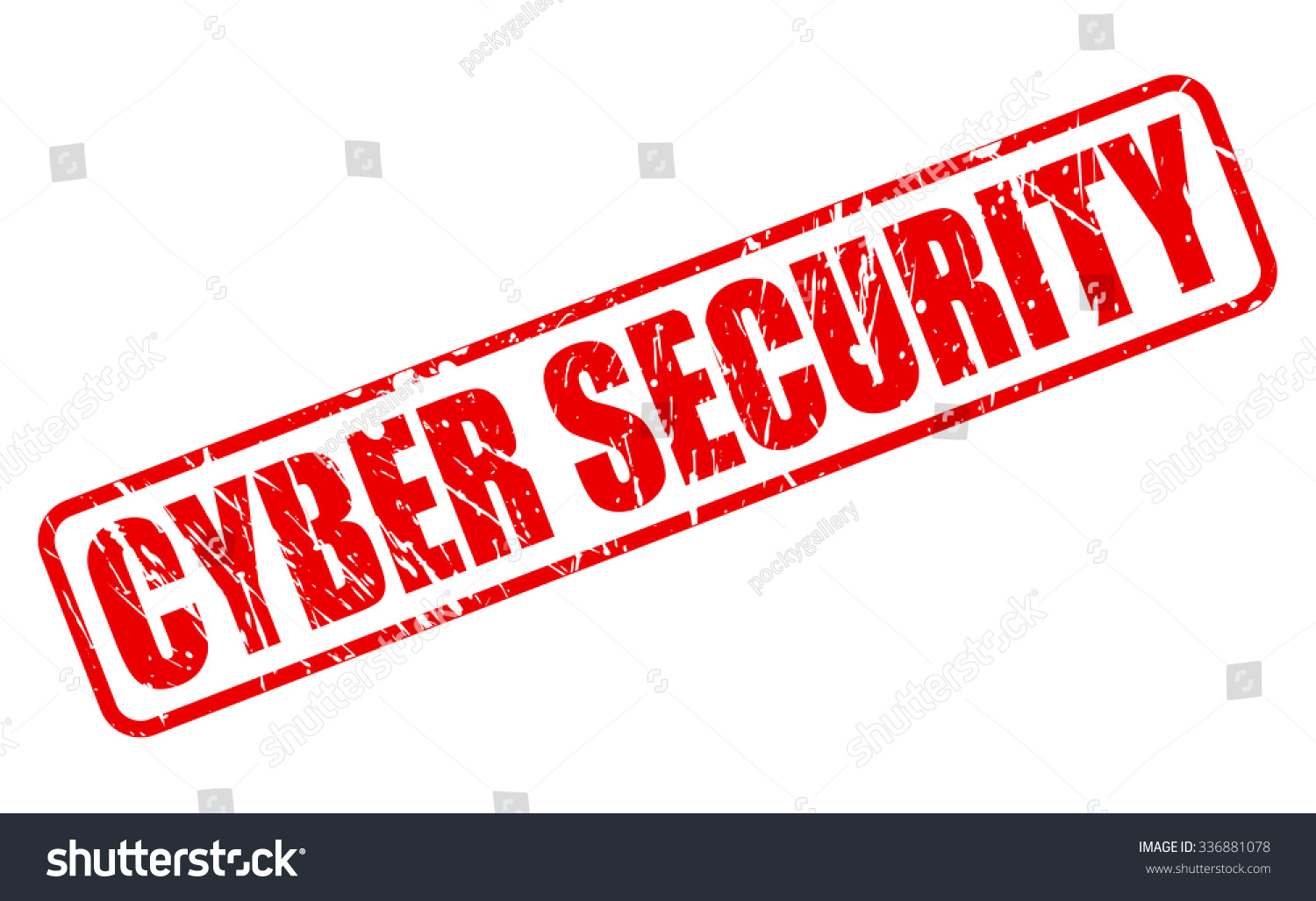 Cyber Security Red Stamp Text On Stock Vector (Royalty Free) 336881078