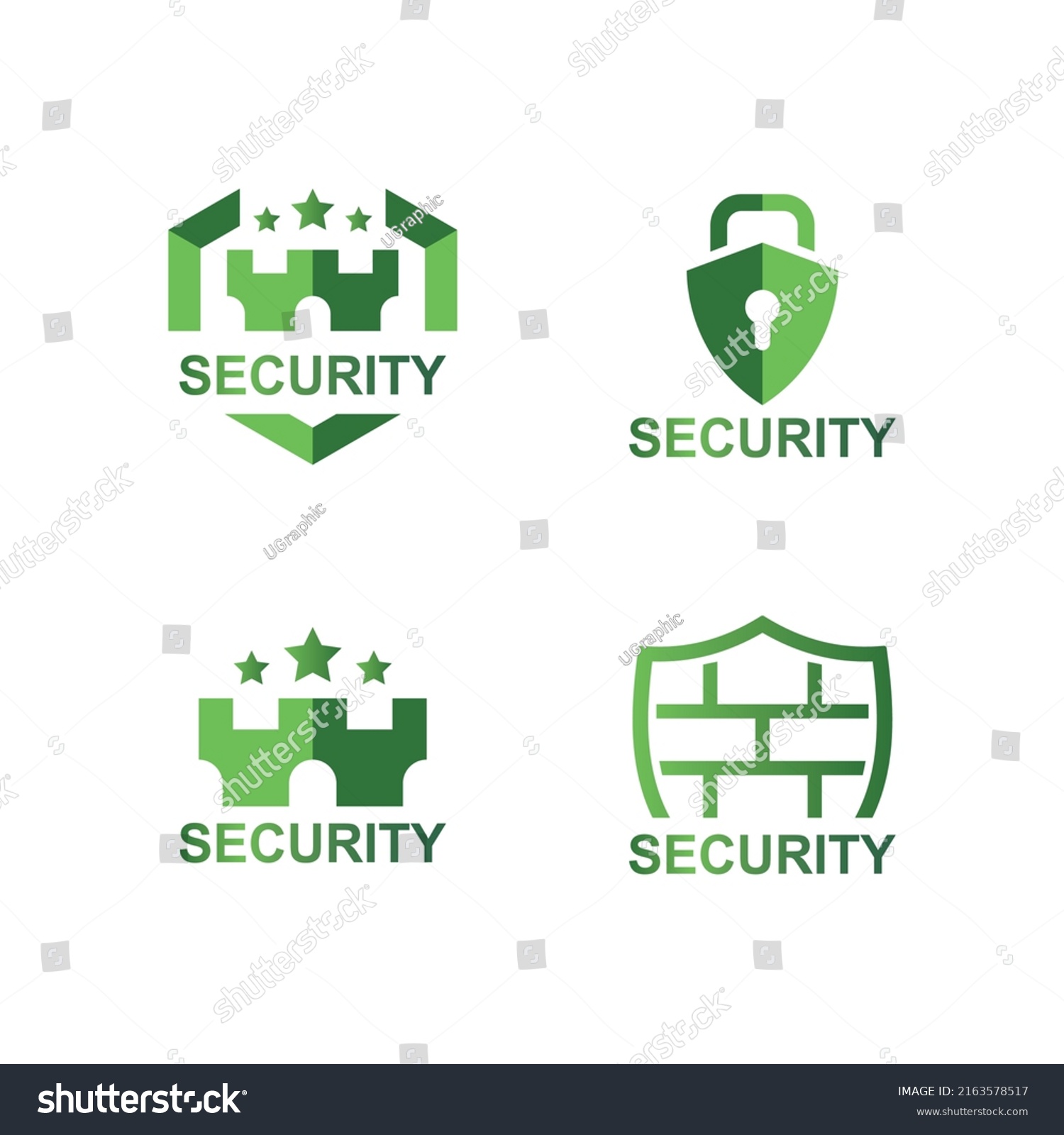 Cyber Security Vector Green Logo Stock Vector (Royalty Free) 2163578517 ...