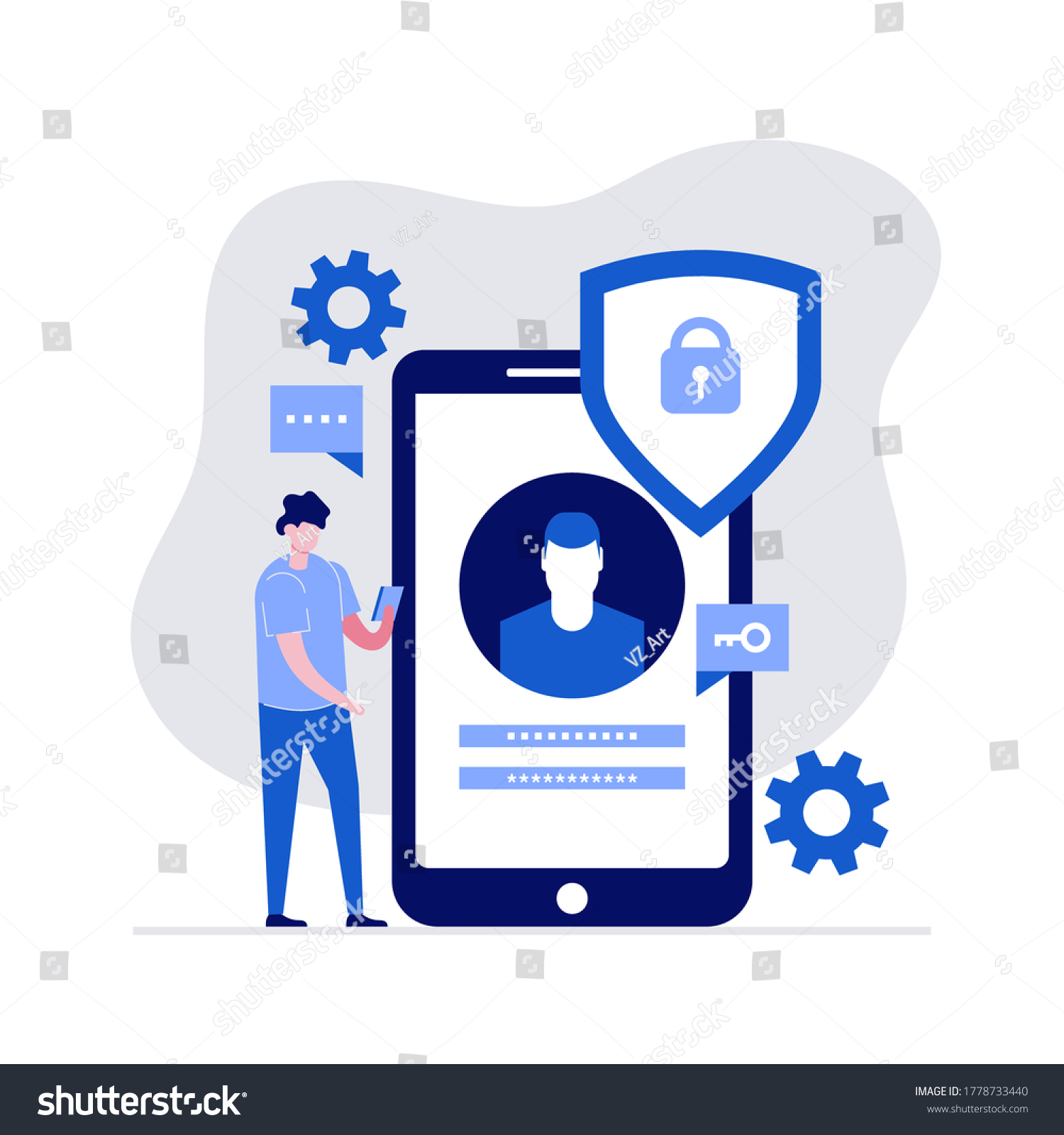 Cyber Security Vector Illustration Concept Characters Stock Vector ... Cyber Security Vector Illustration Concept Characters Stock Vector ...
