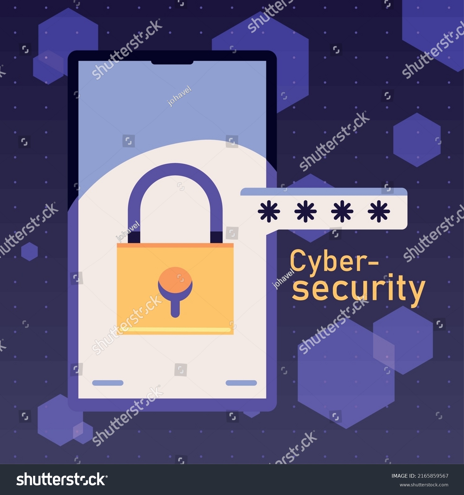 Cybersecurity Technology Digital Password Access Stock Vector (Royalty ...