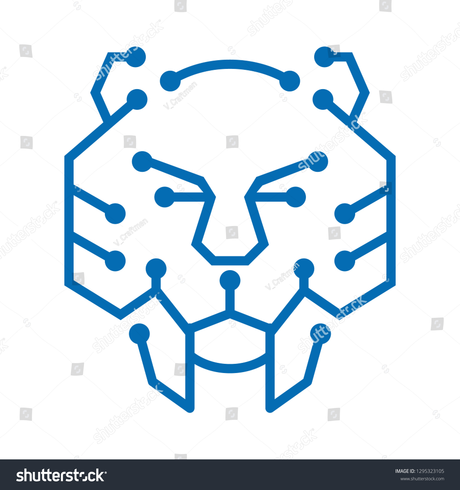 Cybertooth Technology Creative Logo Vector Illustrationsaber Stock ...