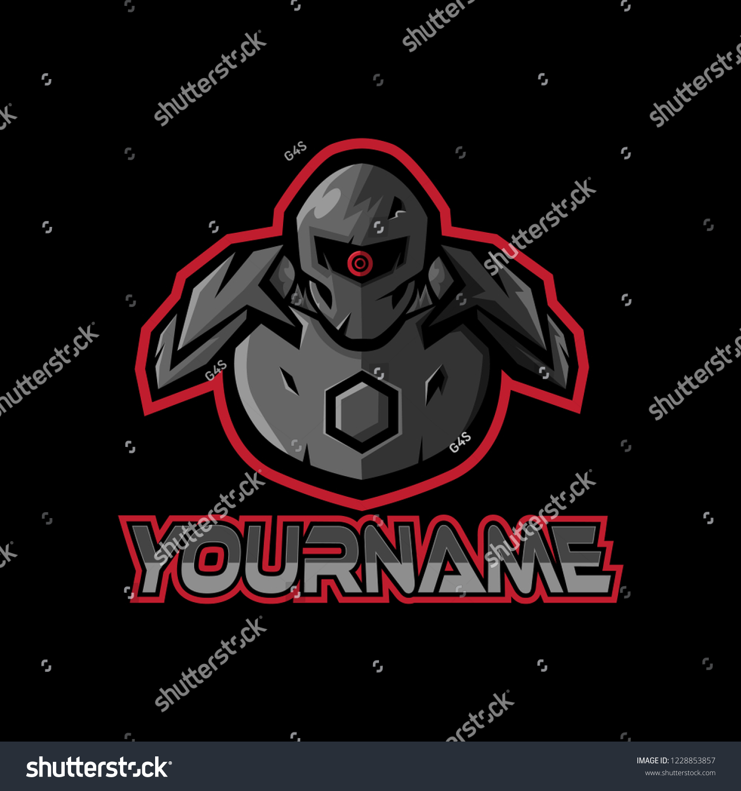 Cyborg E Sport Logo Design Editable Stock Vector (Royalty Free ...