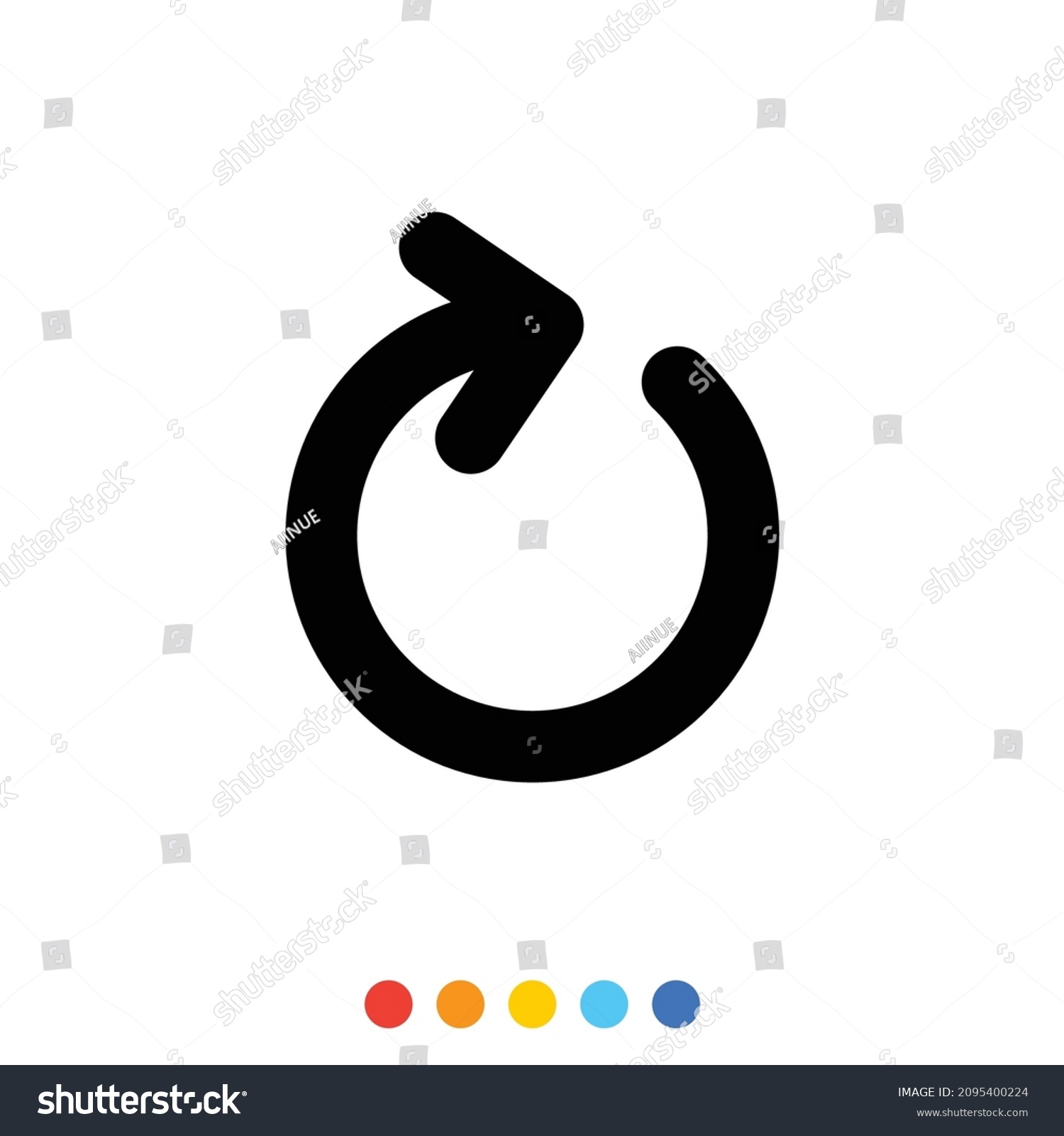Cycle Arrow Icon Symbol Vector Stock Vector (Royalty Free) 2095400224 ...