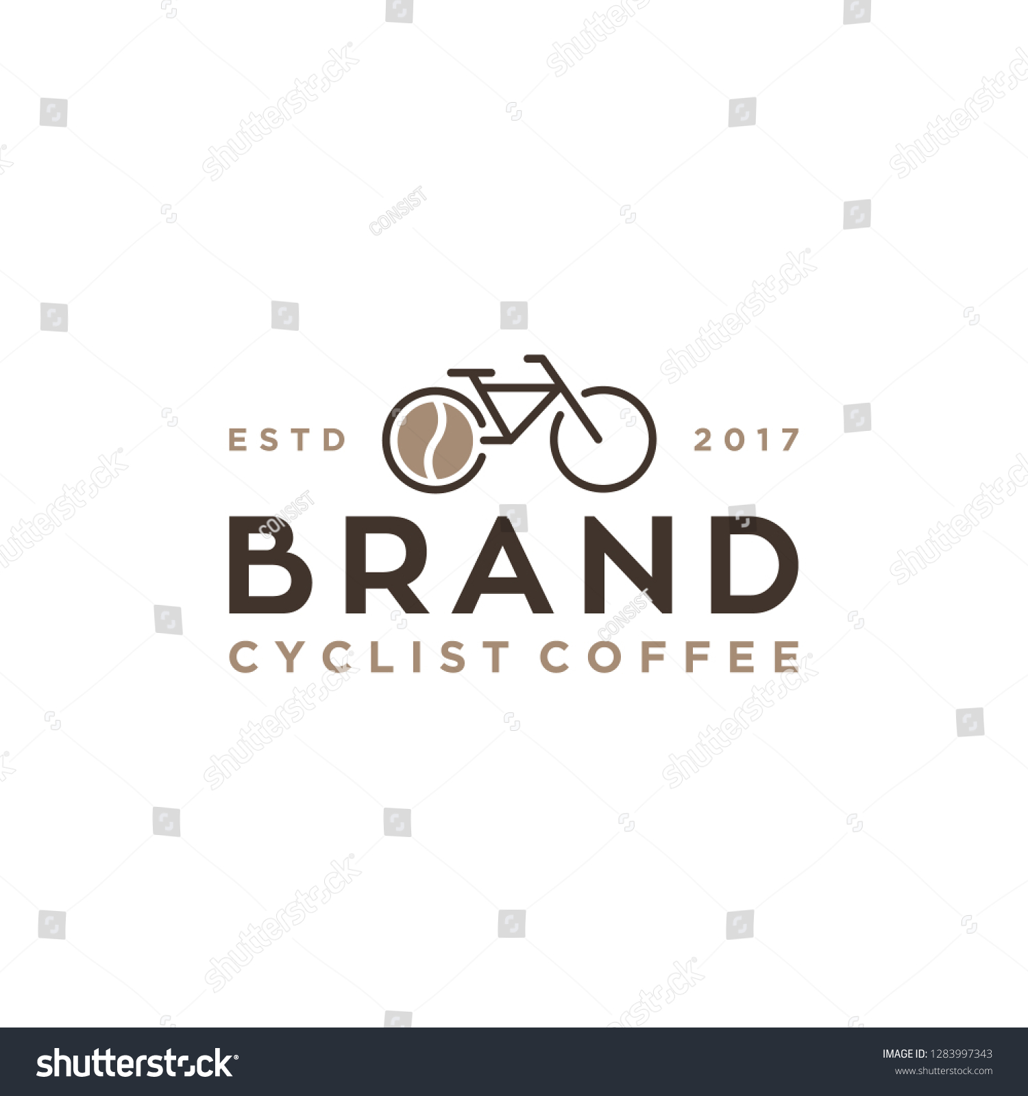 Cycle Coffee Logo Design Stock Vector (Royalty Free) 1283997343