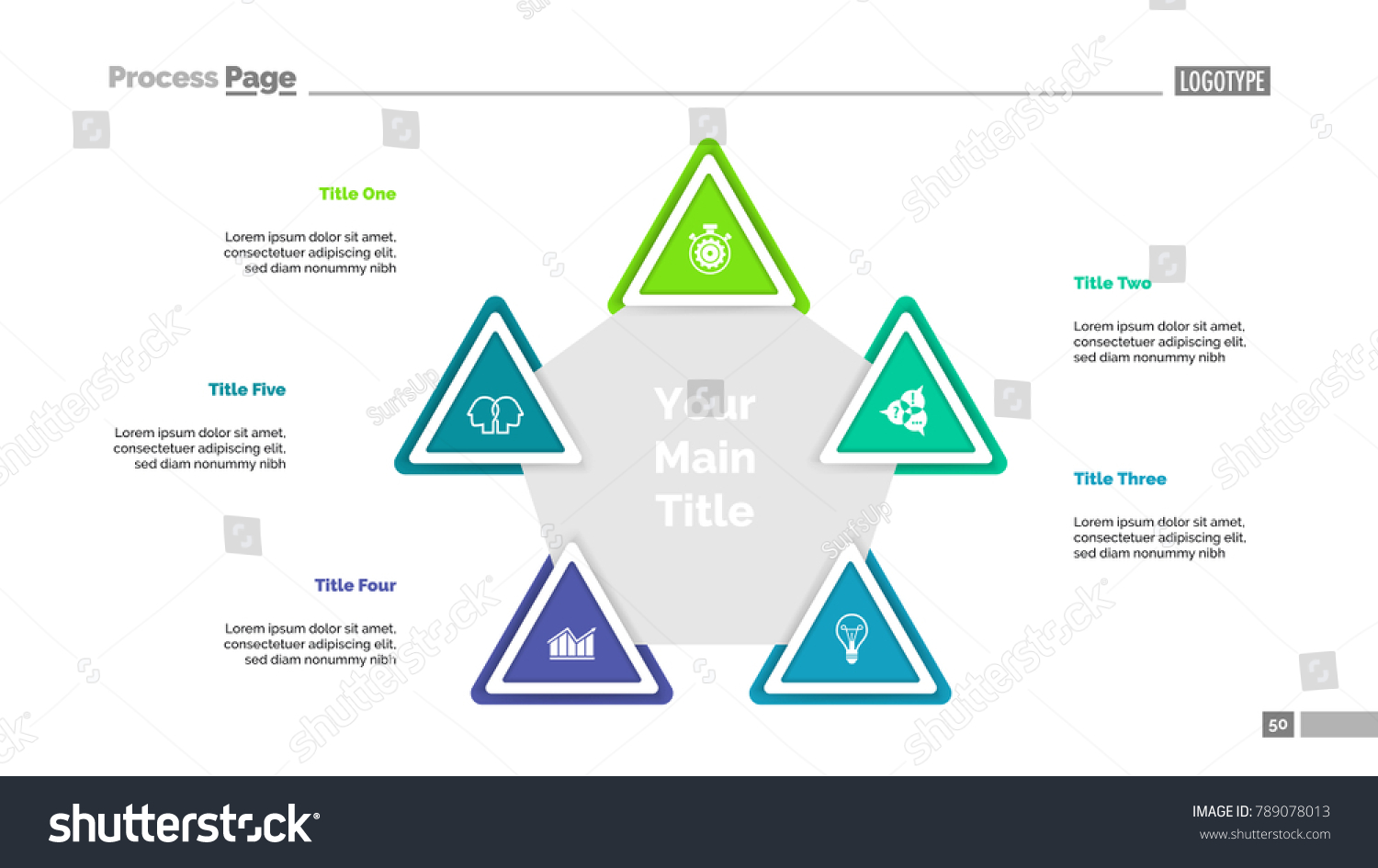 Cycle Diagram Five Elements Template Stock Vector (Royalty Free) 789078013