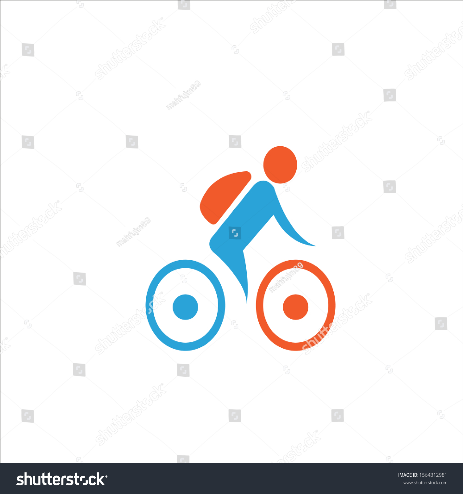 Cycle Logo Design White Background Stock Vector (Royalty Free ...