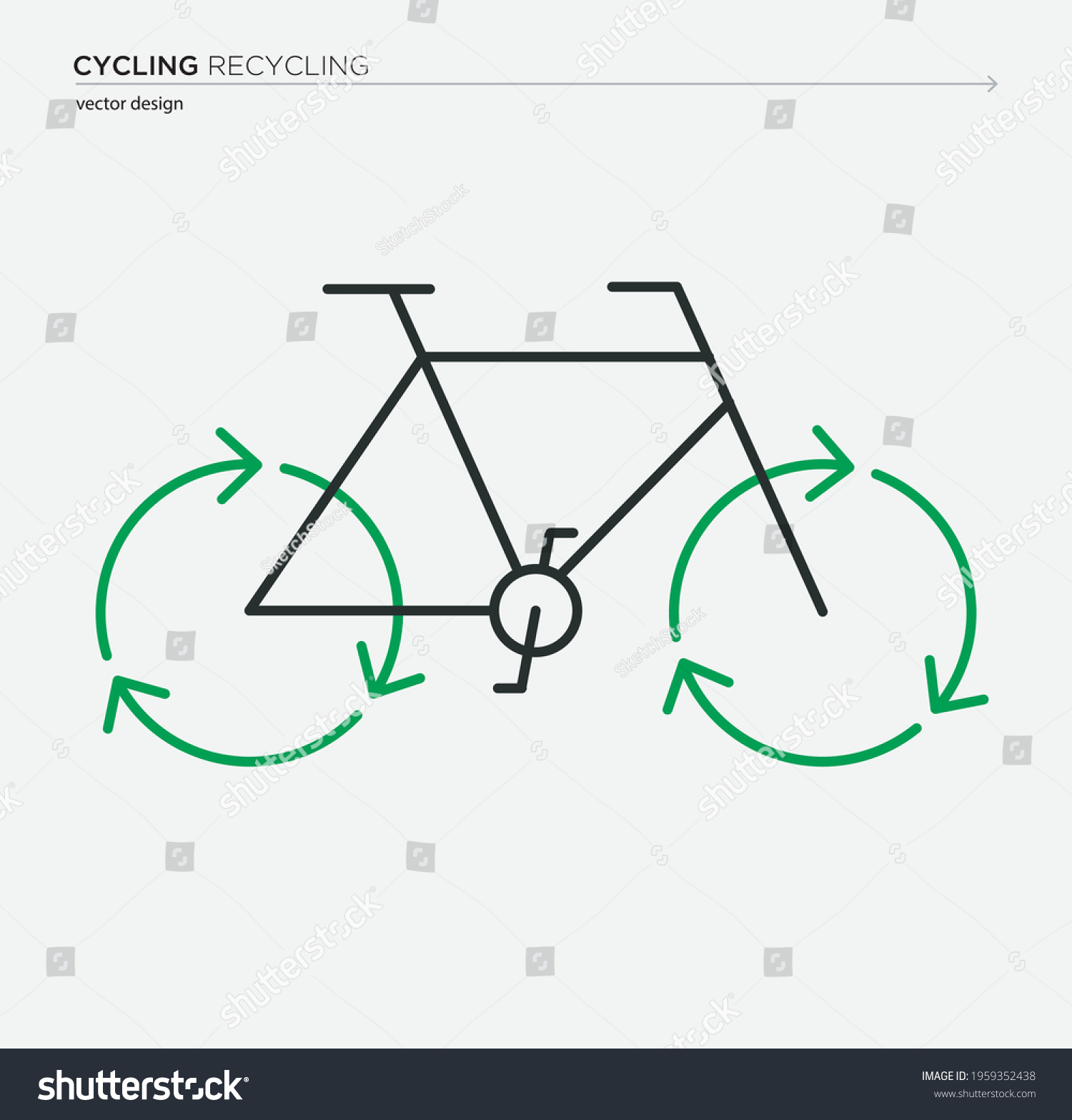 Cycle Recycle Ecological Vector Design Stock Vector (Royalty Free ...