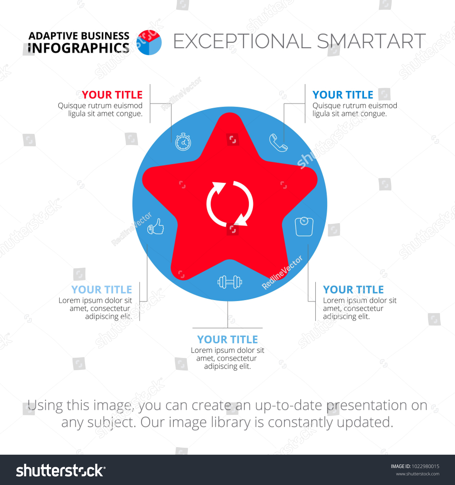 Cycle Star Diagram Template: vector de stock (libre de regalías ...