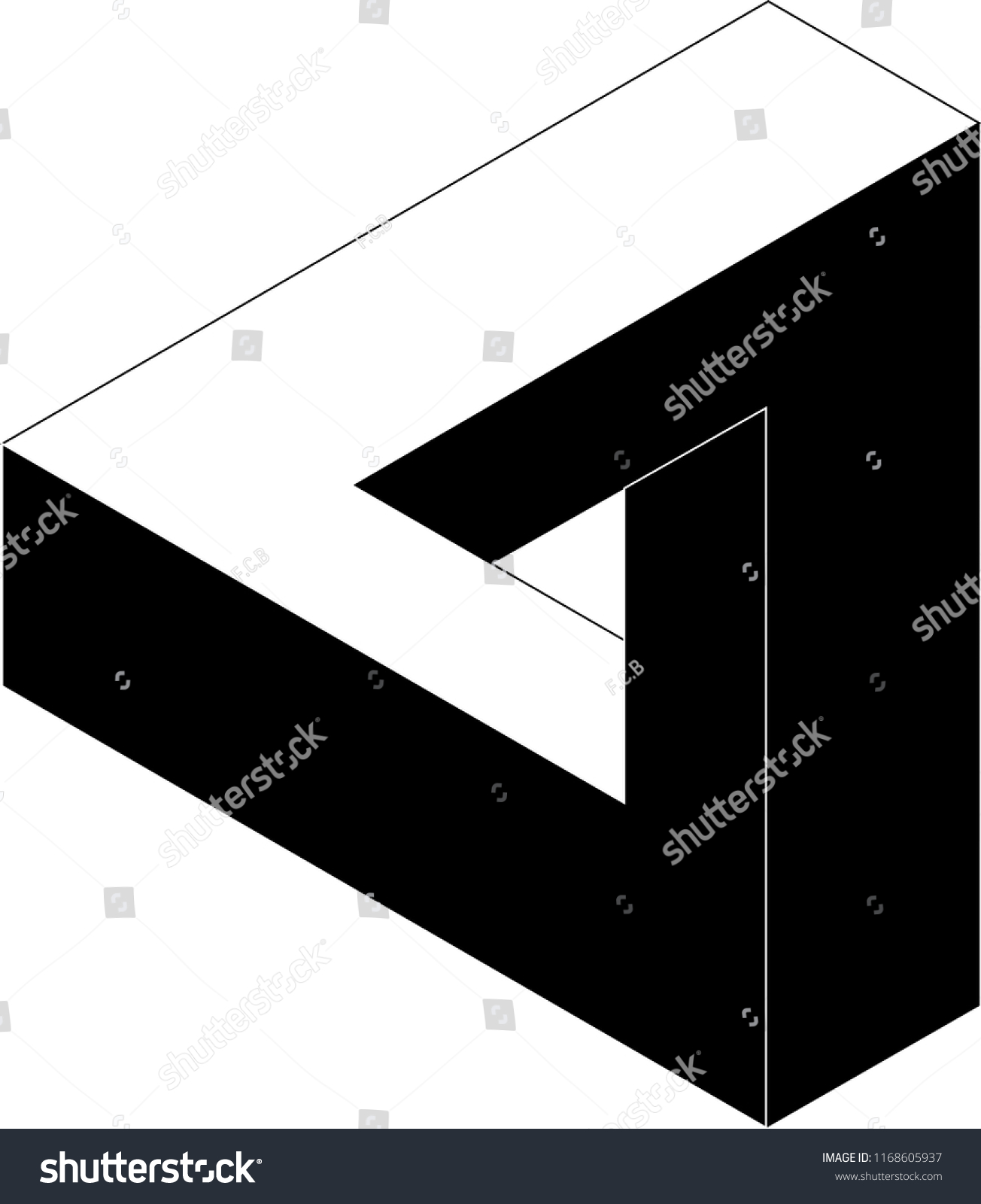 Cyclical Triangle Logo Black Style Stock Vector (Royalty Free ...