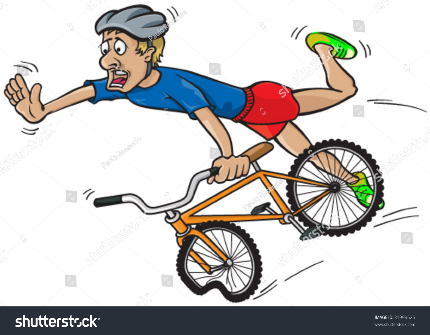 Cycling Crash Vector Illustration Stock Vector 31999525 - Shutterstock