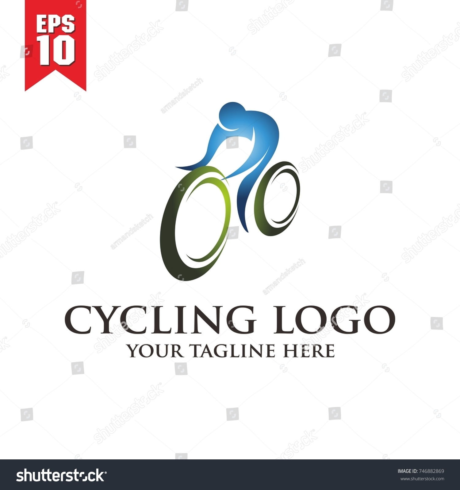 logo ciclista: vector de stock (libre de regalías) 746882869