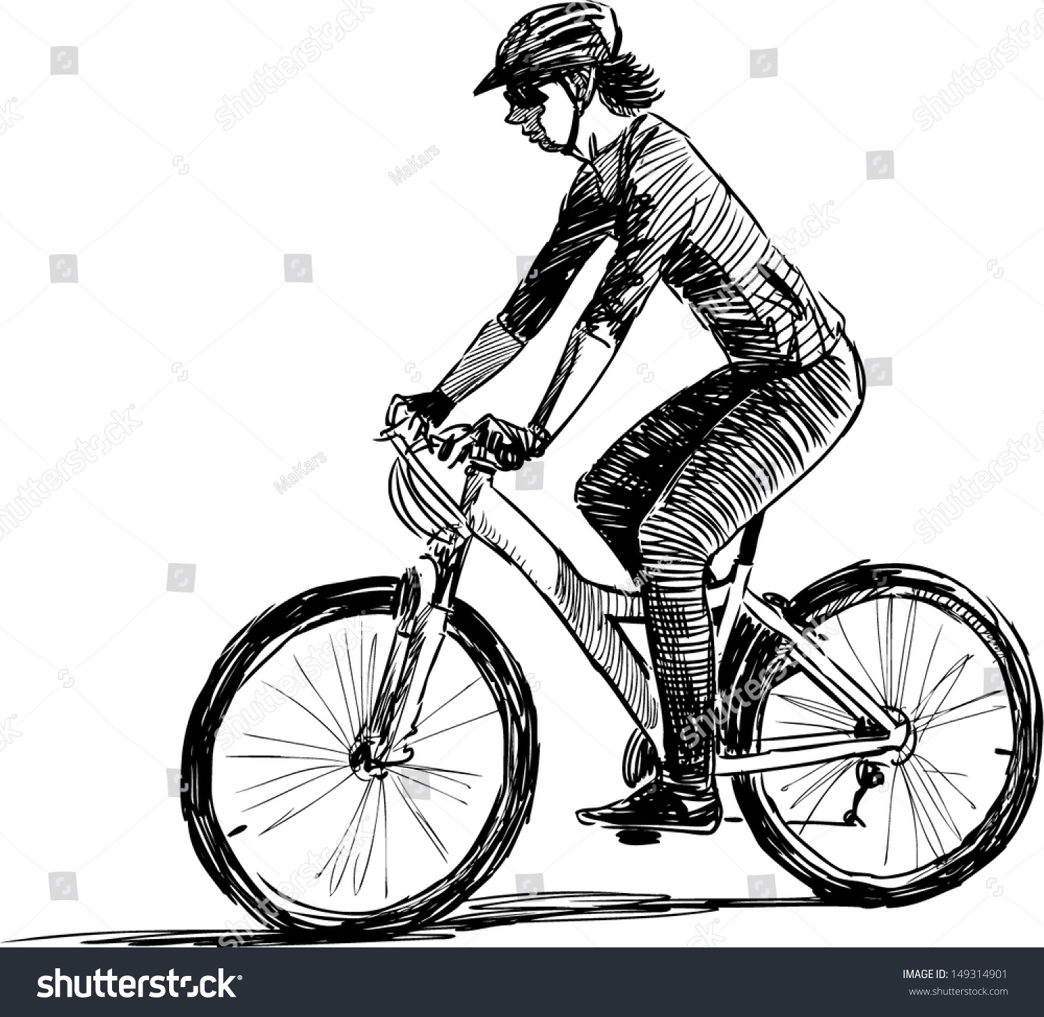 Cycling Man Stock Vector (Royalty Free) 149314901 | Shutterstock