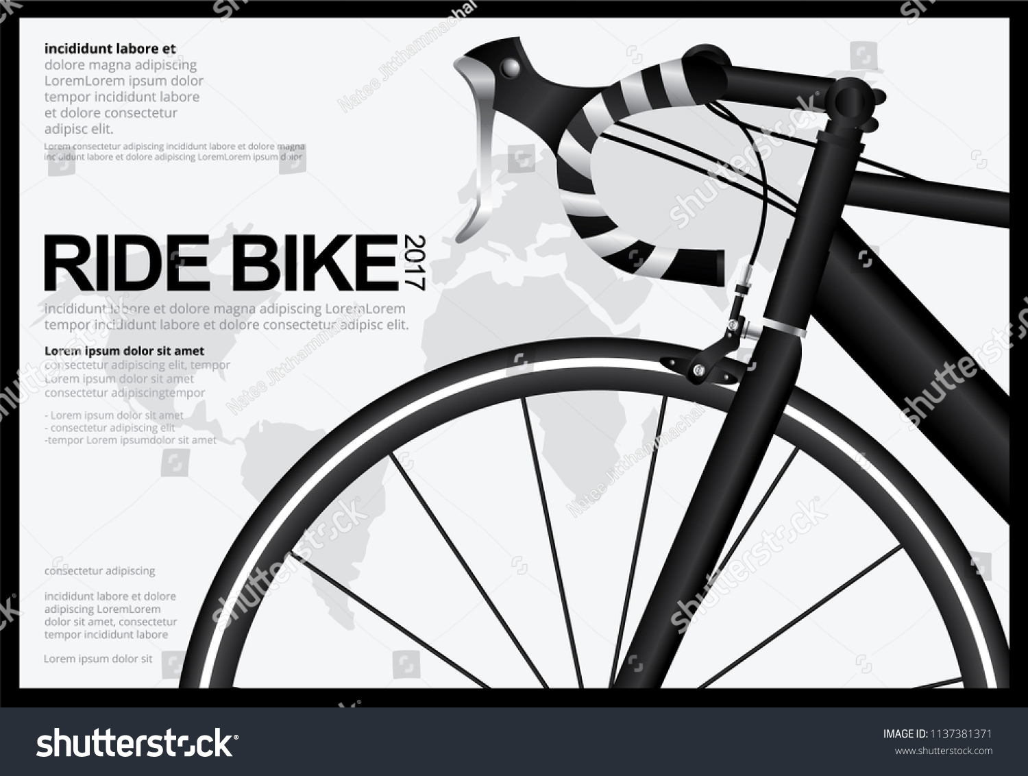 Cycling Poster Design Template Vector Illustration: เวกเตอร์สต็อก (ปลอด ...