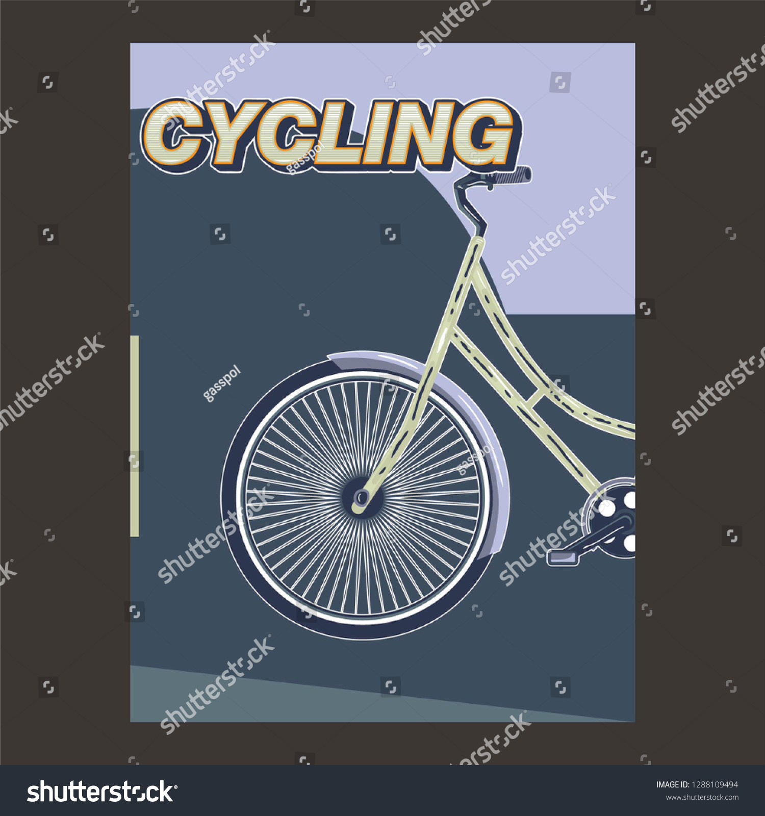 Cycling Poster Design Template Vector Illustration Stock Vector ...