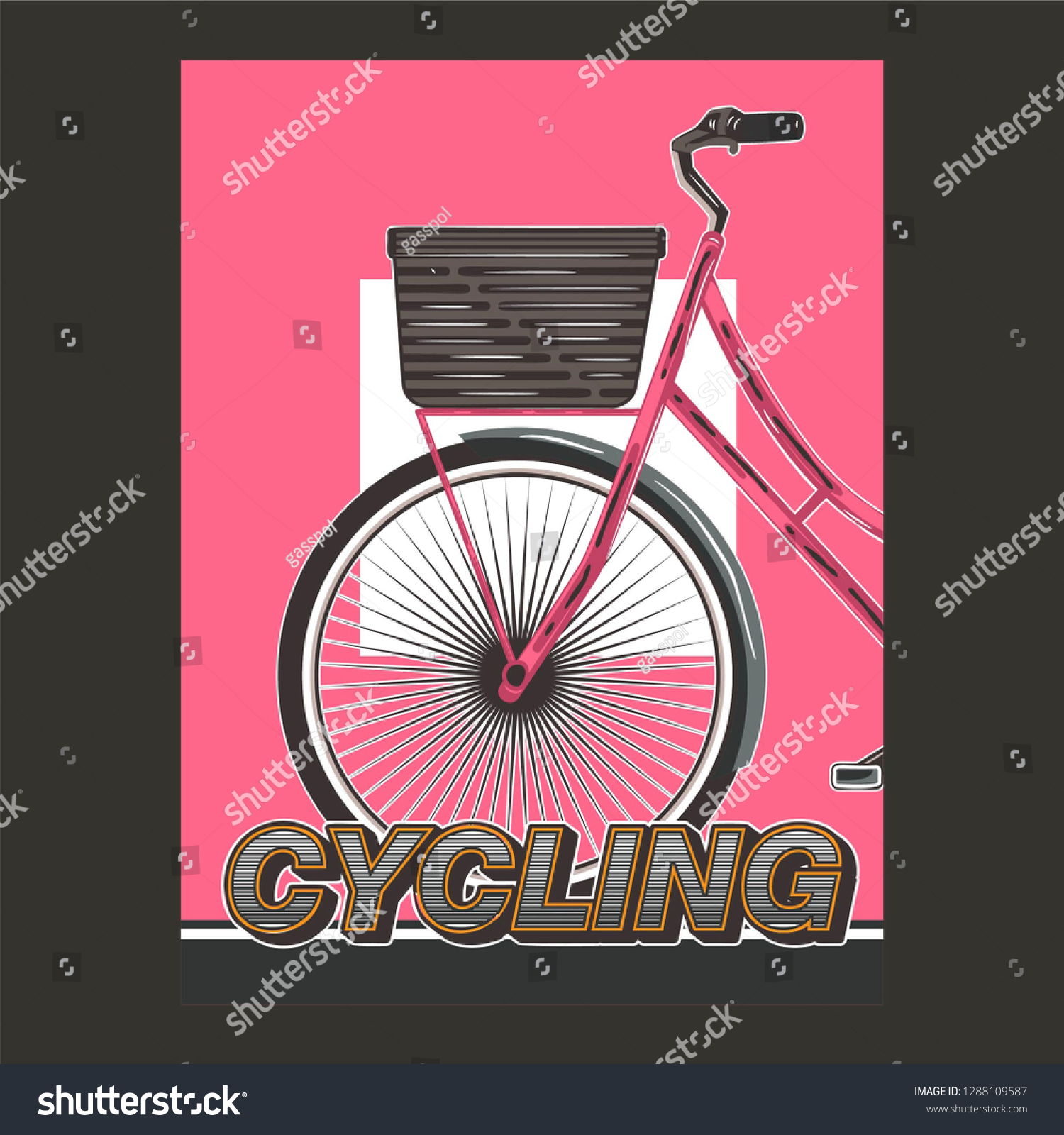 Cycling Poster Design Template Vector Illustration Stock Vector ...
