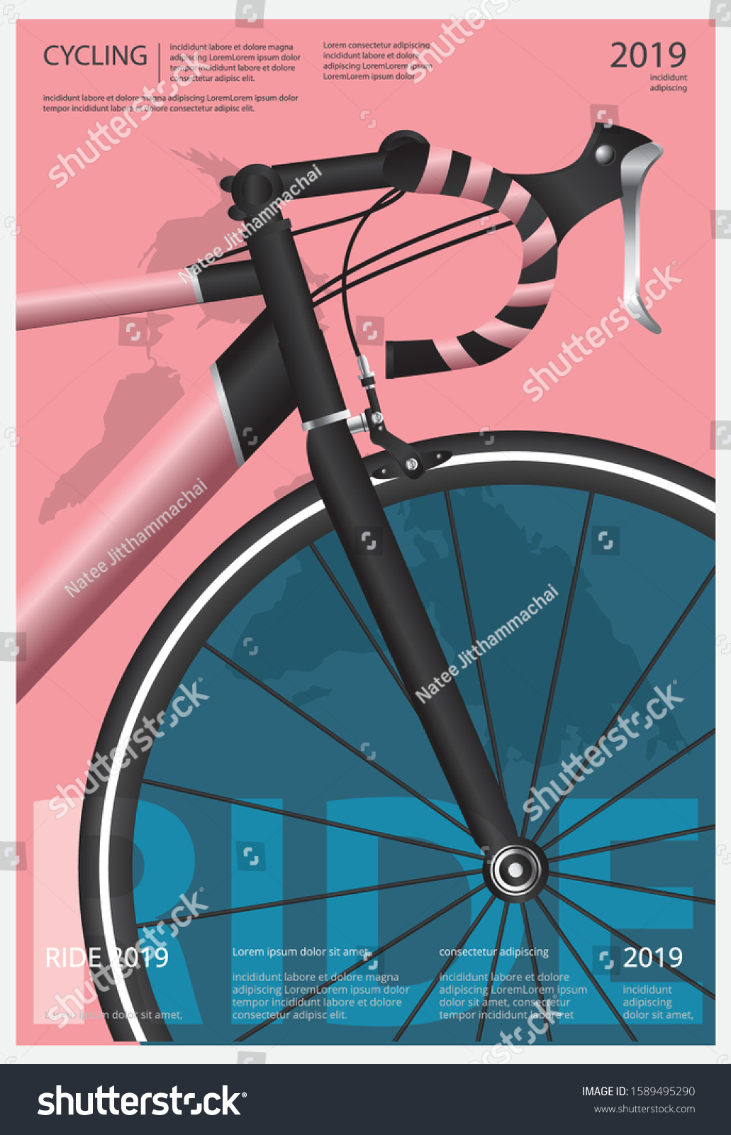 Cycling Poster Design Vector Illustration Stock Vector (Royalty Free ...