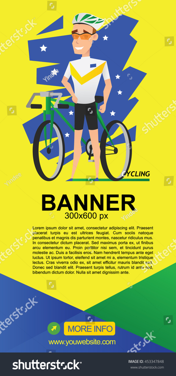 Cycling Web Banner Design Stock Vector (Royalty Free) 453347848 ...