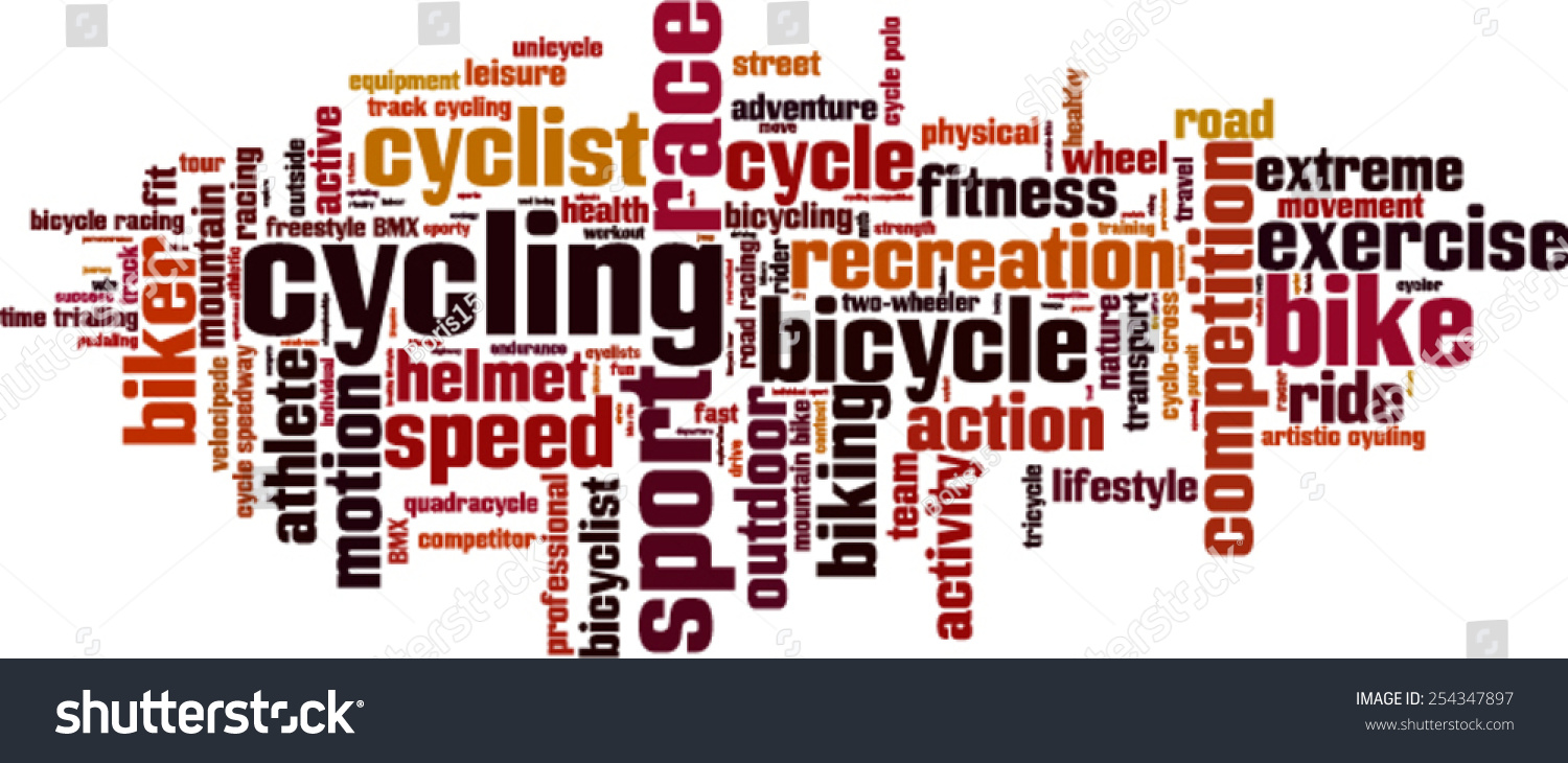 Cycling Word Cloud Concept Vector Illustration Stock Vector (Royalty ...