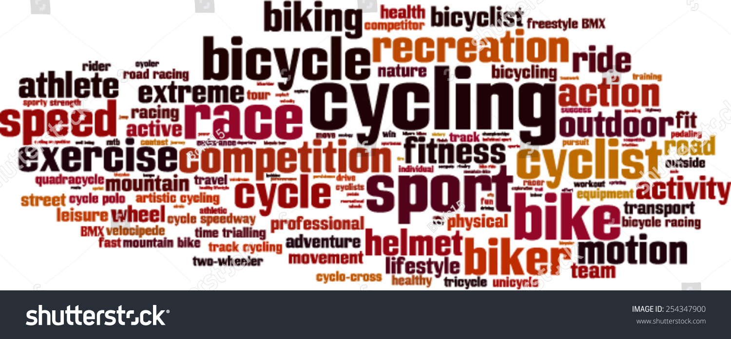 Cycling Word Cloud Concept Vector Illustration Stock Vector (Royalty ...