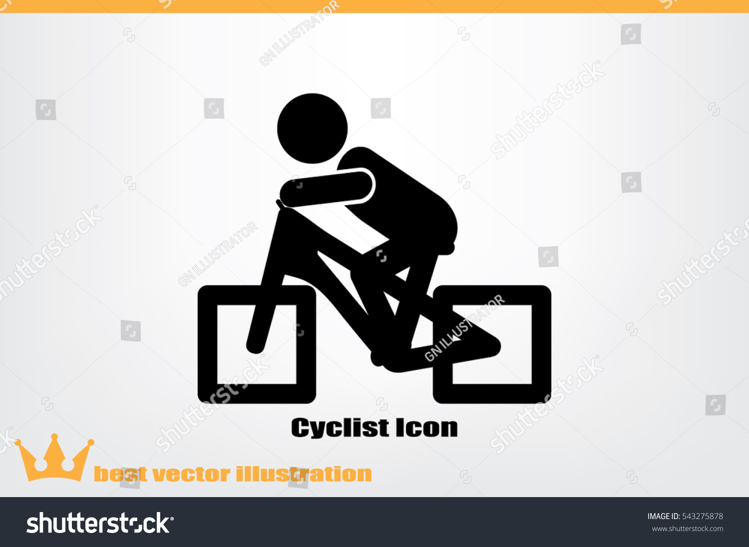 Cyclist Icon Stock Vector (Royalty Free) 543275878 | Shutterstock