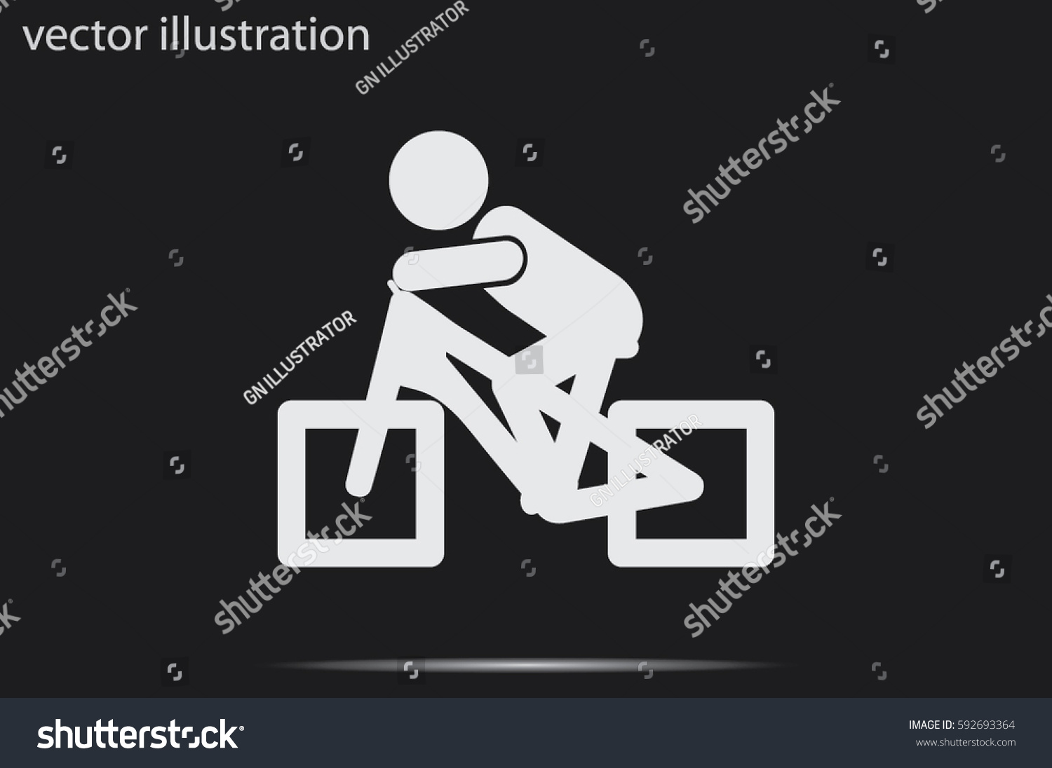 Cyclist Icon Stock Vector (Royalty Free) 592693364 | Shutterstock