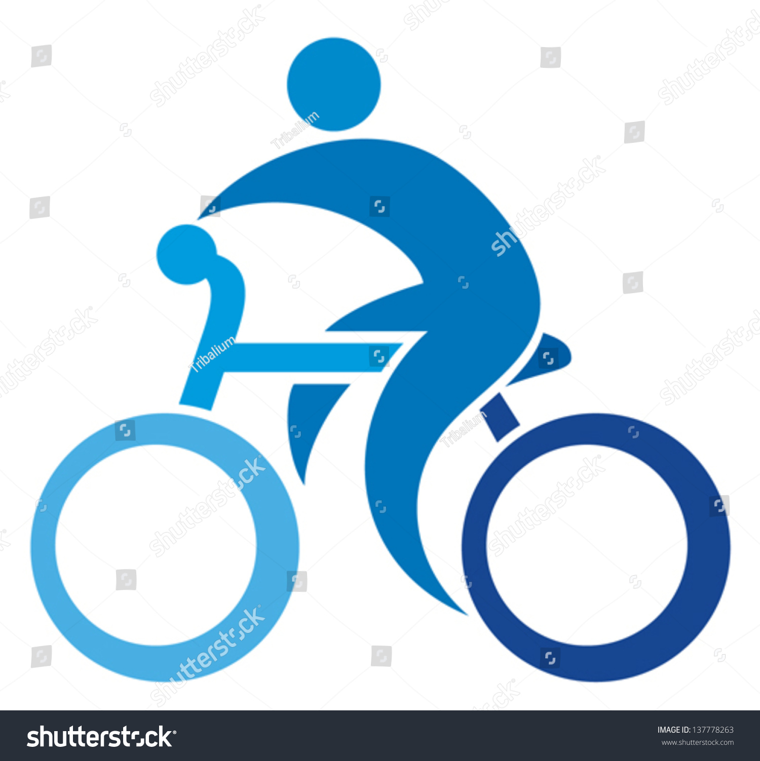 Cyclist Icon Bicycle Symbol Stock Vector (Royalty Free) 137778263