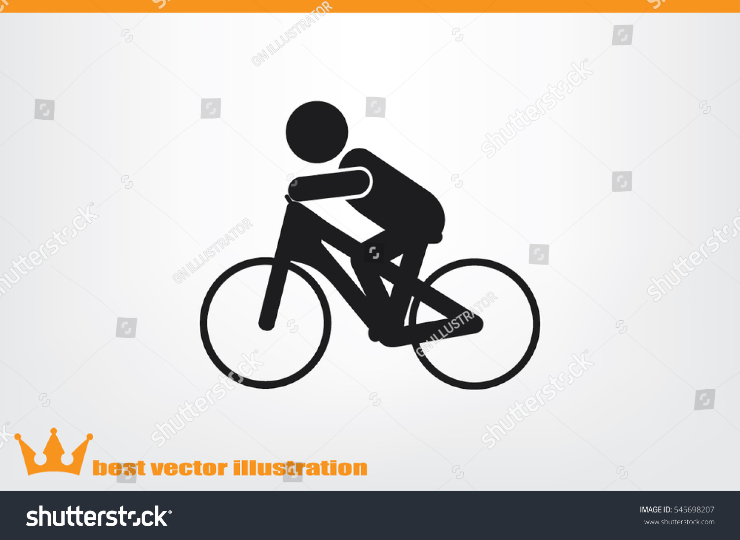 Cyclist Icon Vector Illustration Stock Vector (Royalty Free) 545698207 ...