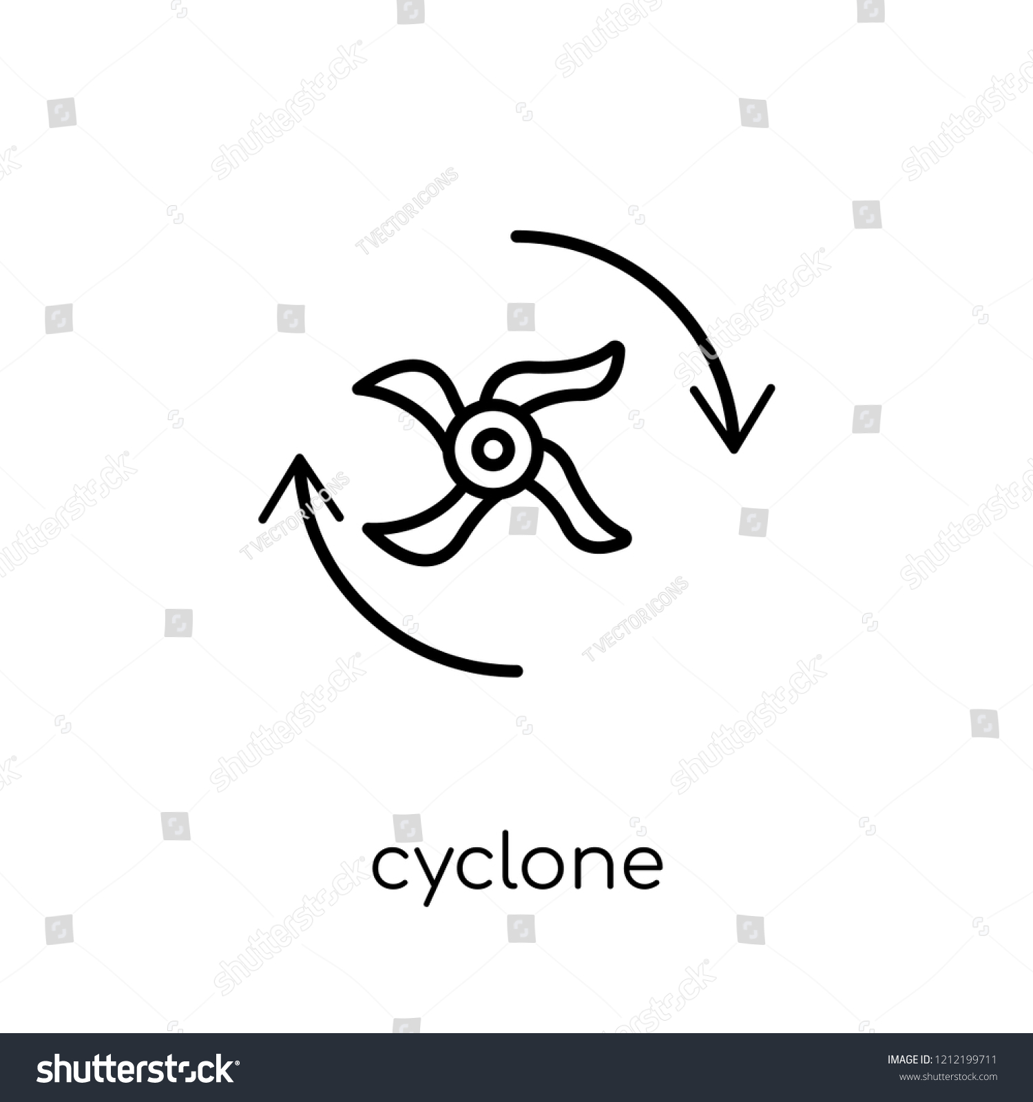 Cyclone Icon Collection Editable Outline Stroke Stock Vector (Royalty ...