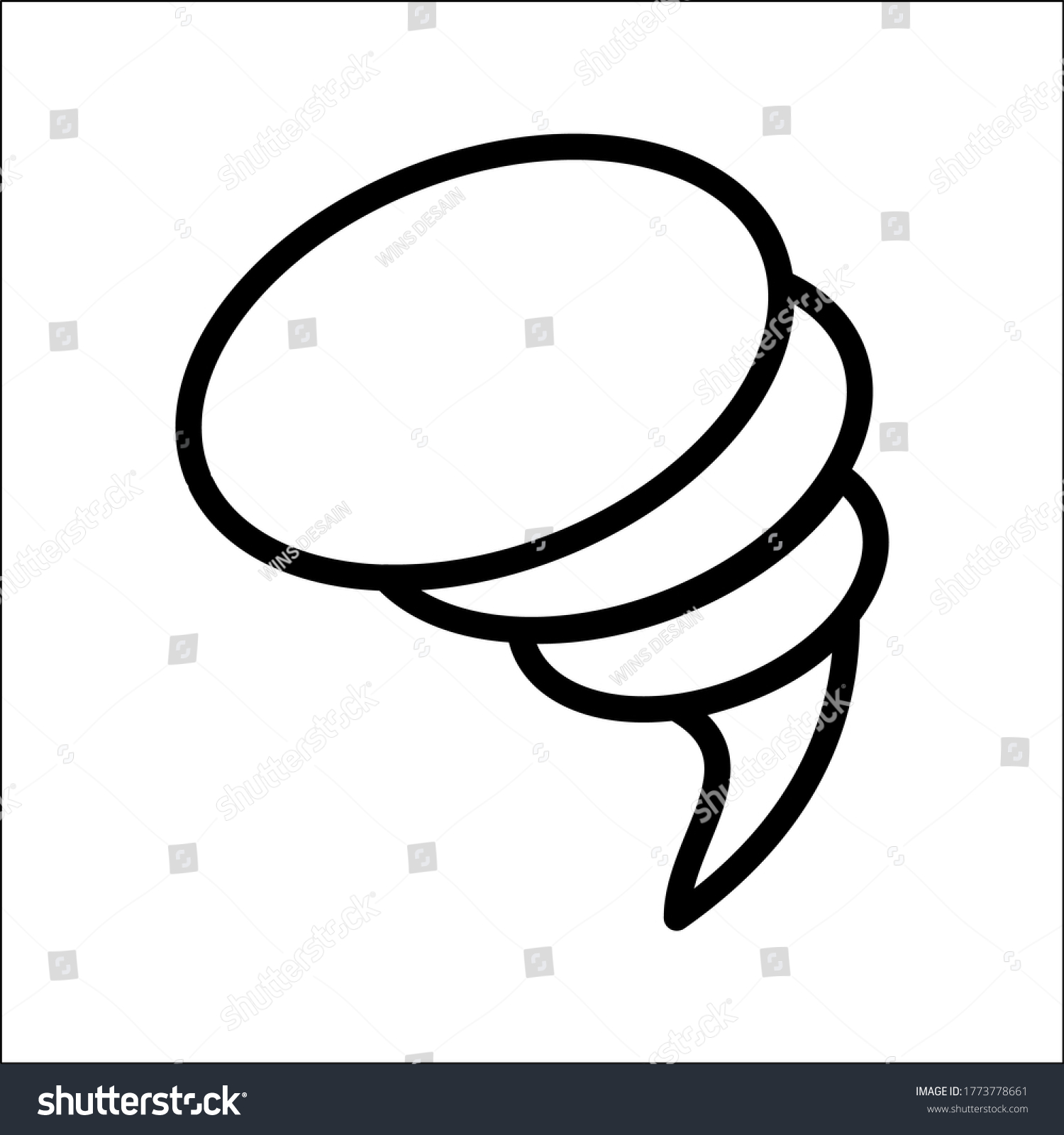 Cyclone Icon Outline Style Vector Stock Vector (Royalty Free) 1773778661