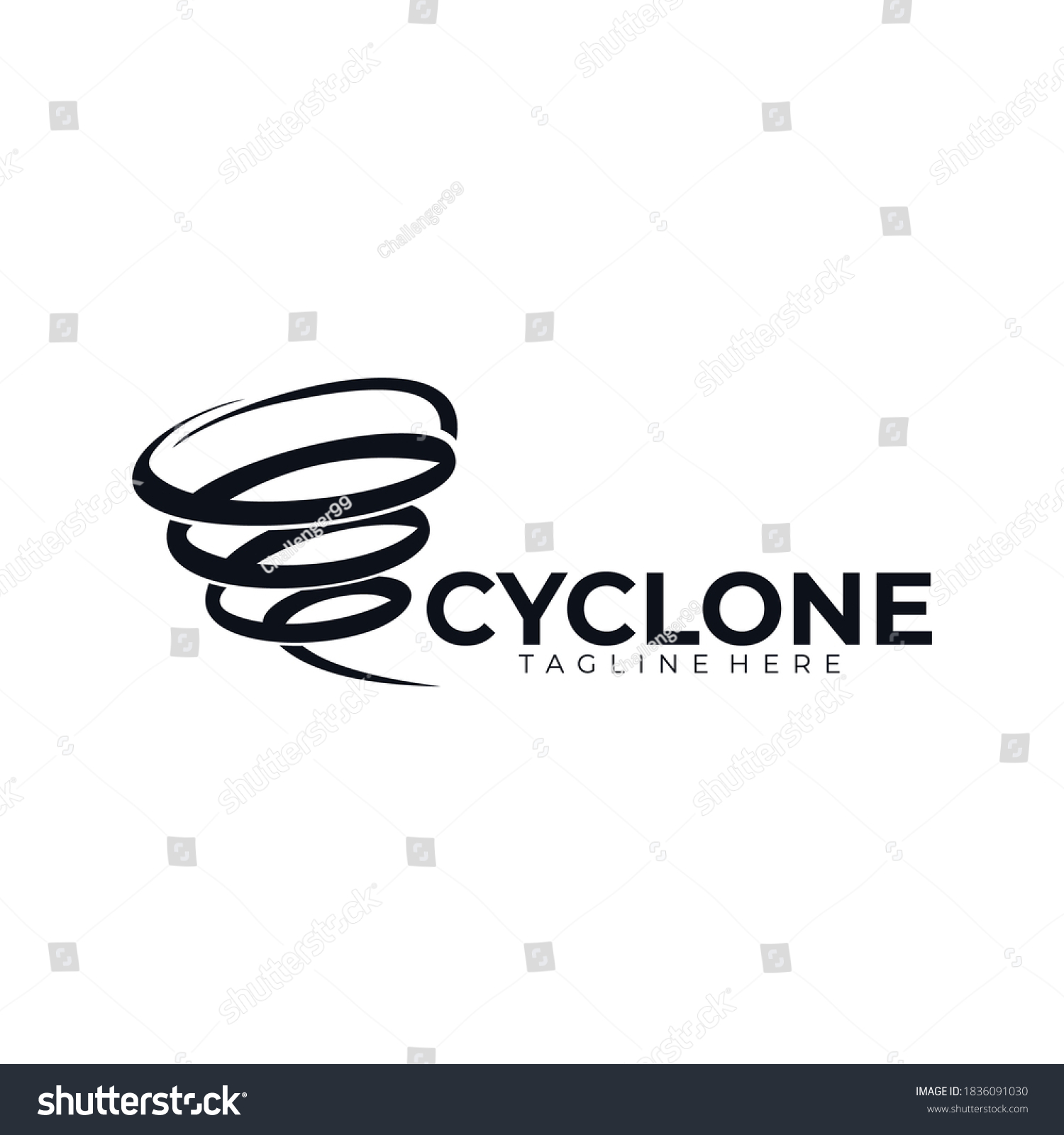 Cyclone Logo Icon Vector Isolated Stock Vector (Royalty Free ...