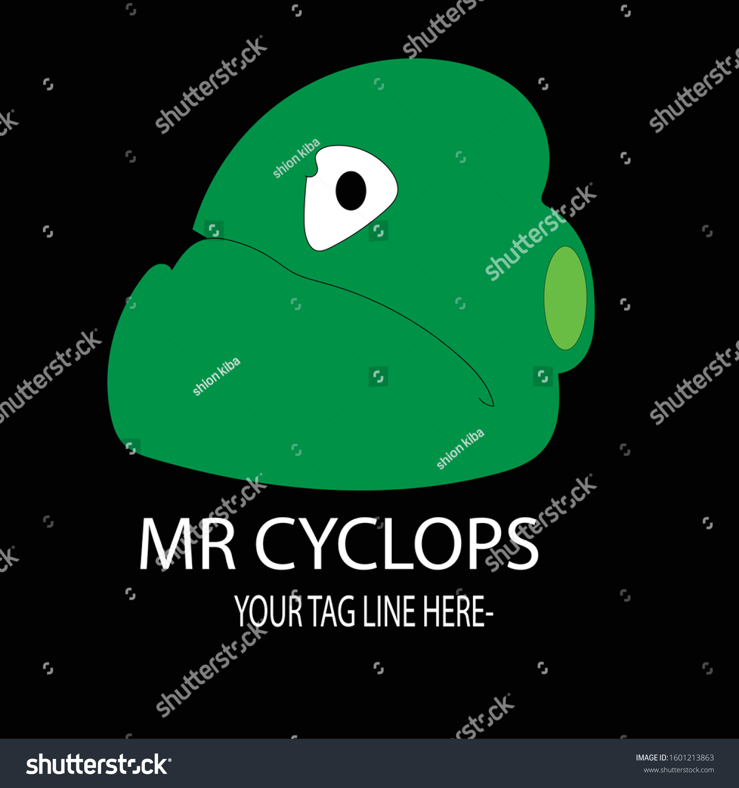 Cyclops Head Logo Black Background Stock Vector (Royalty Free ...