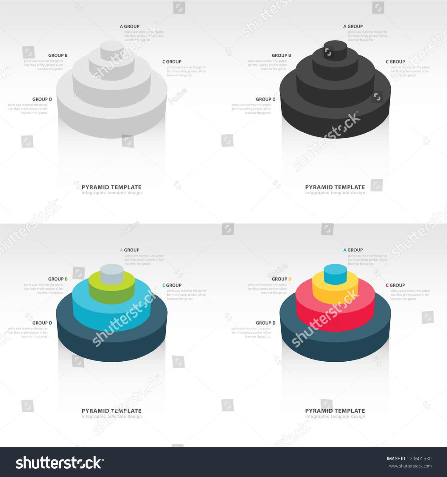 Cylinder Infographic Template Set Stock Vector (Royalty Free) 220601530 ...