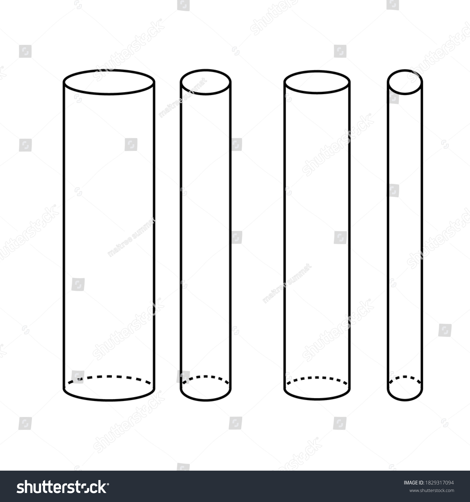 Cylinder On White Background Stock Vector (Royalty Free) 1829317094 ...