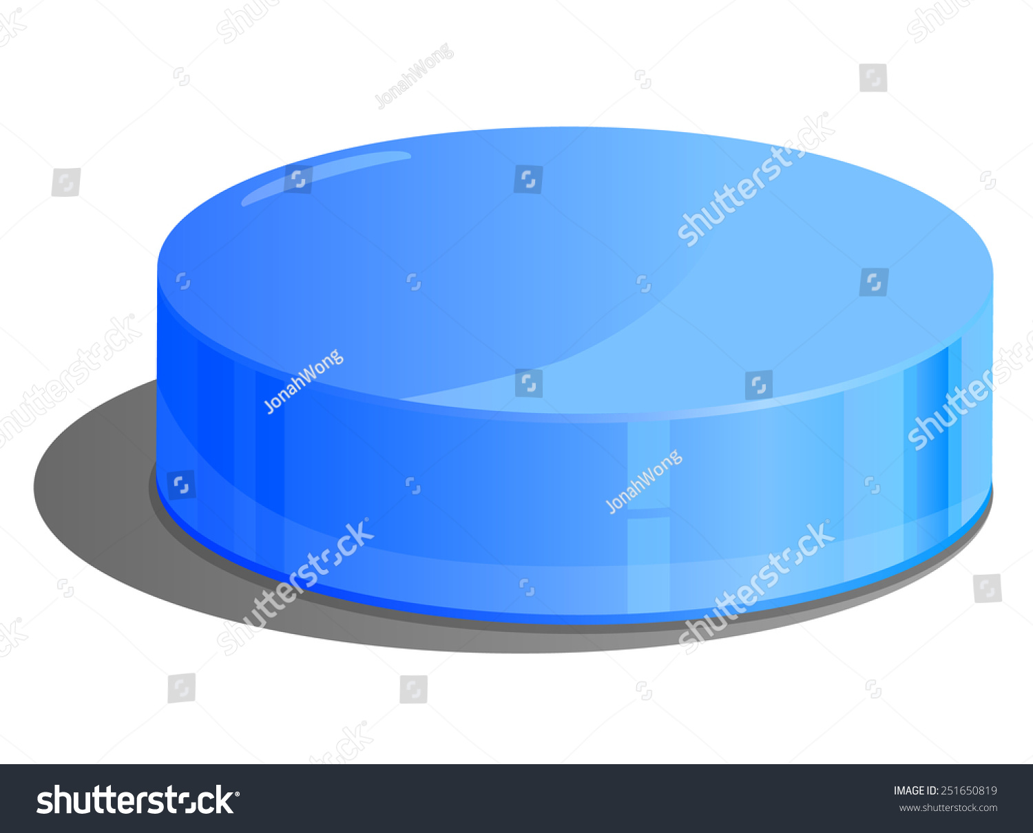 Cylinder Circle 3d Vector Stock Vector (Royalty Free) 251650819 ...
