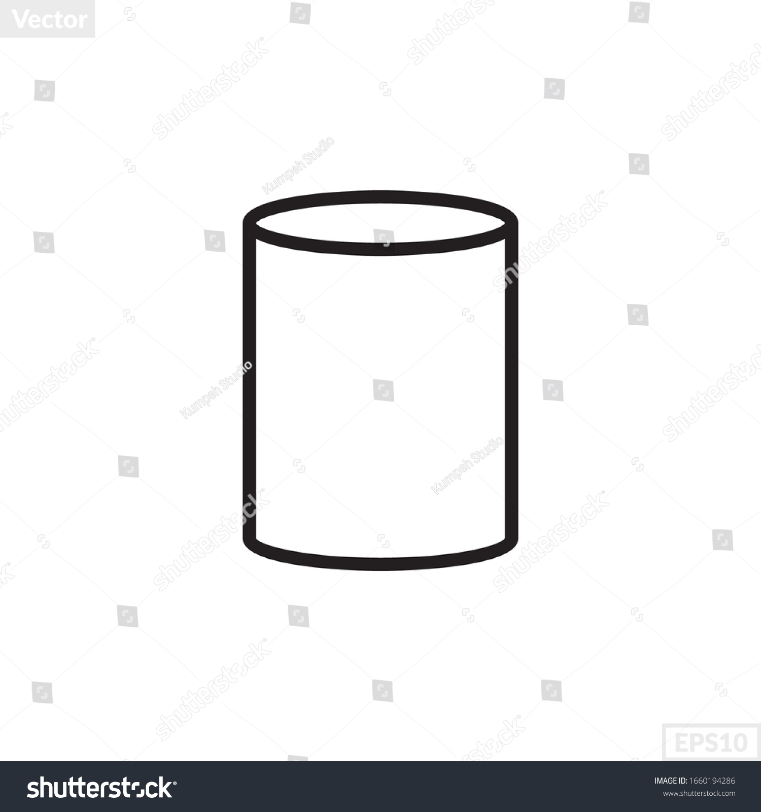 Cylinder Shape Illustration Vector Graphic Basic: เวกเตอร์สต็อก (ปลอด ...