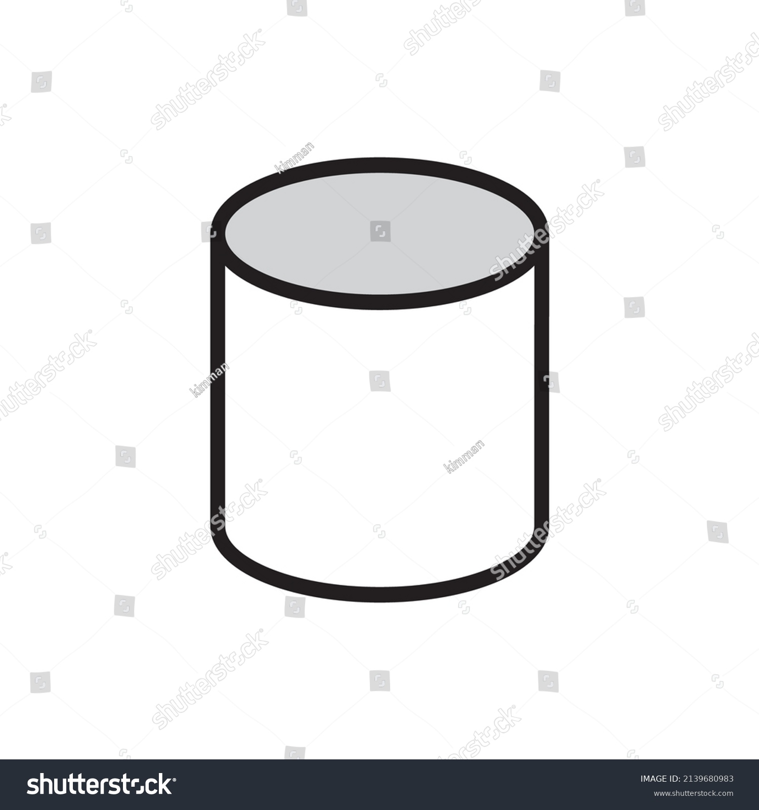 Cylinder Shape On White Vector Image Stock Vector (Royalty Free ...