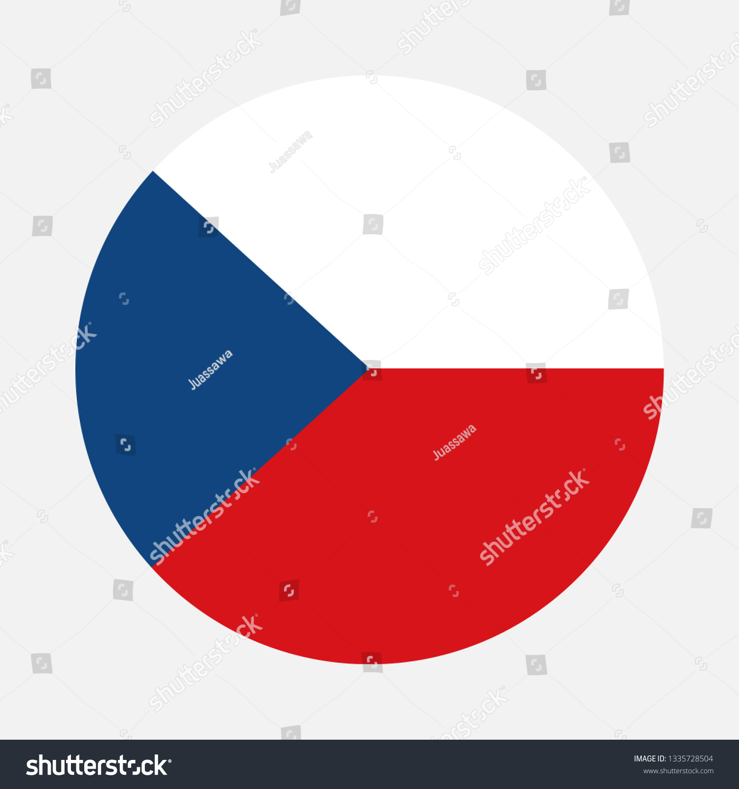 Czech Republic Flag Circle Vector Image Stock Vector (Royalty Free ...