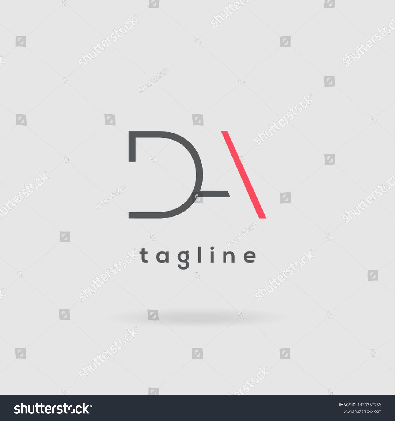 D Double Letter Logo Design Vector Stock Vector (Royalty Free) 1470357758