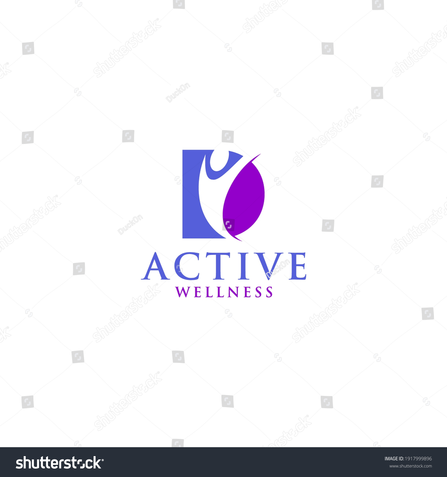 D Active Wellness Logo Design Vector Stock Vector (Royalty Free) 1917999896