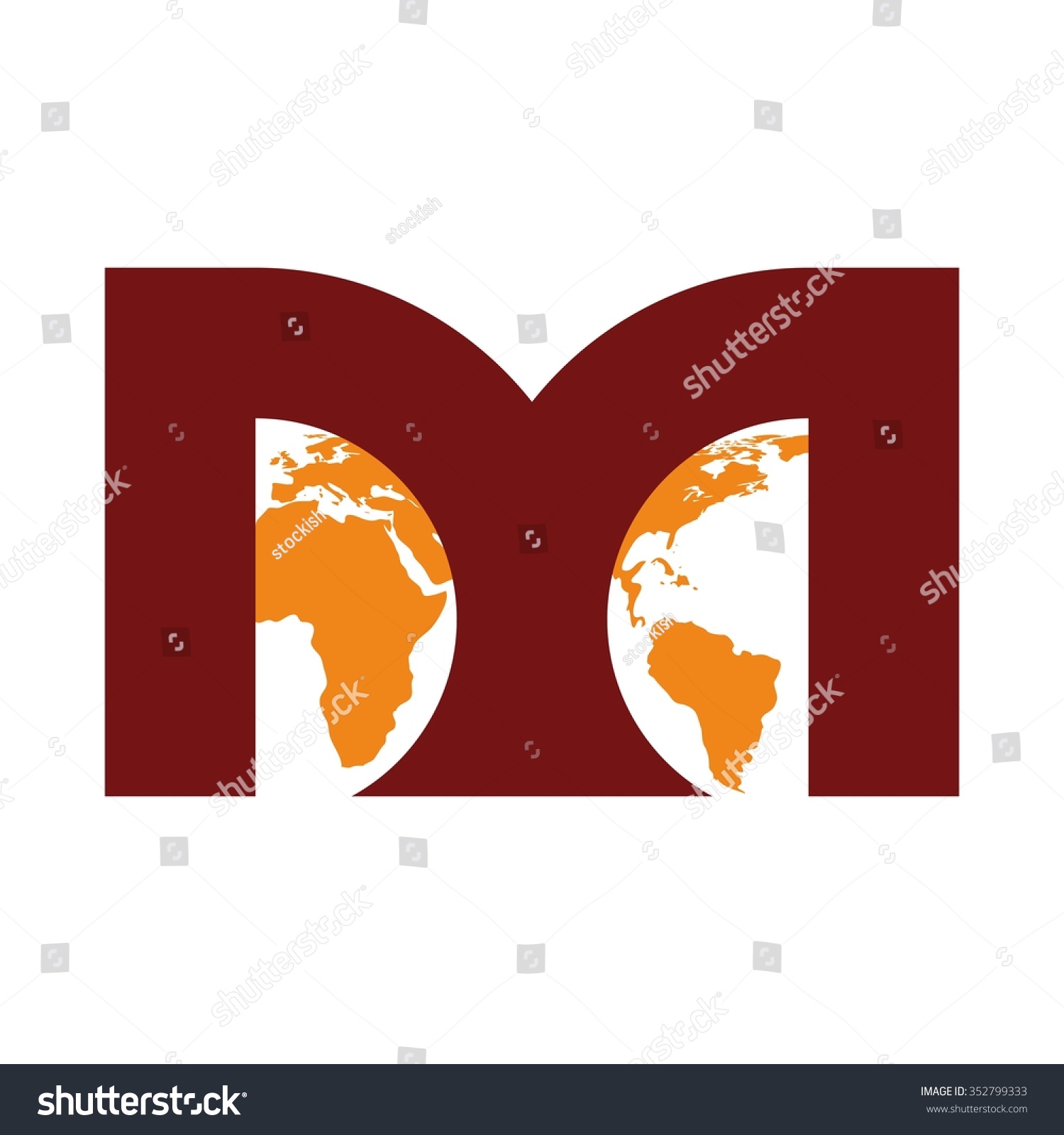 D M Logo Vector Stock Vector (Royalty Free) 352799333 | Shutterstock