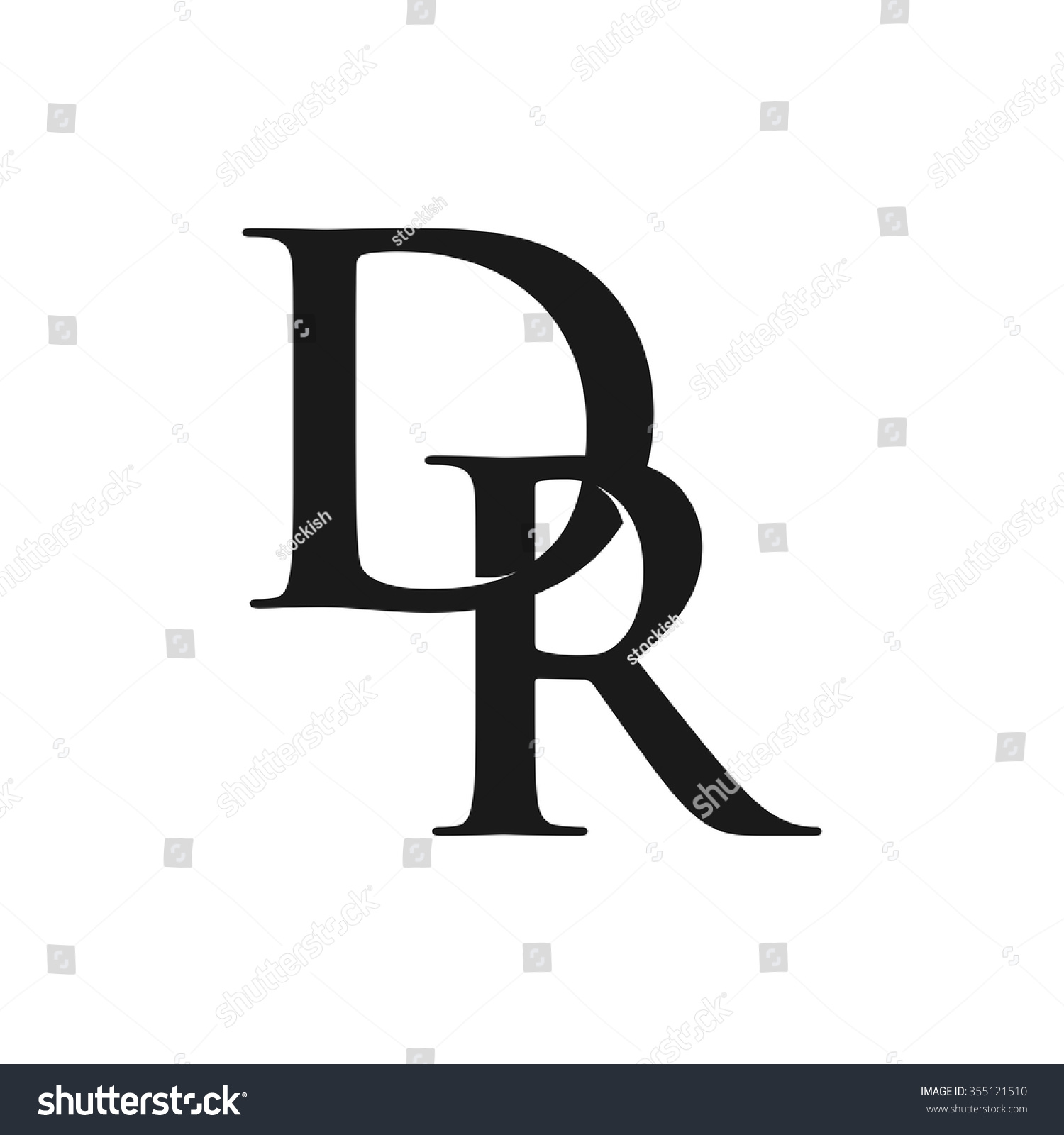 D R Logo Vector Stock Vector (Royalty Free) 355121510