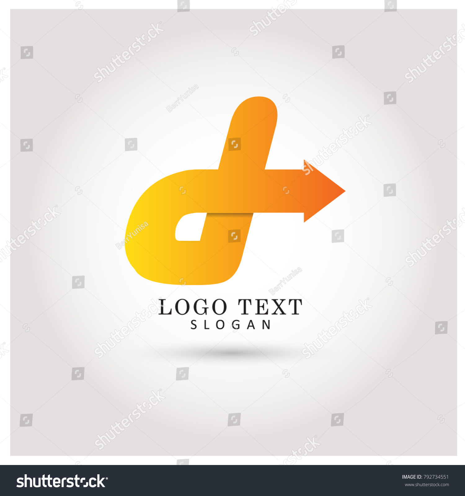 D Arrow Logo Symbol Icon Vector Stock Vector (Royalty Free) 792734551 ...