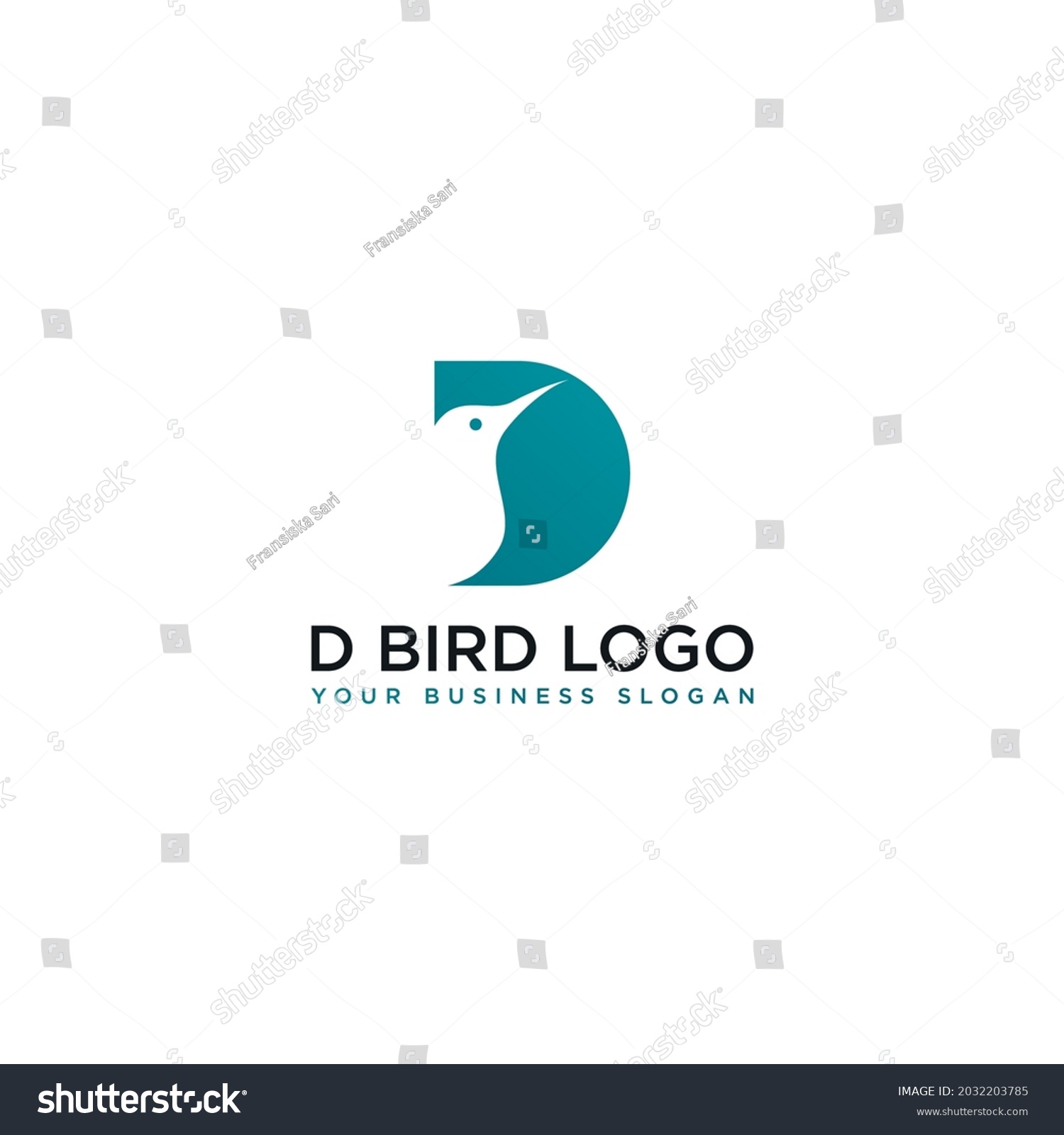 D Bird Logo Design Vector Stock Vector (Royalty Free) 2032203785 ...