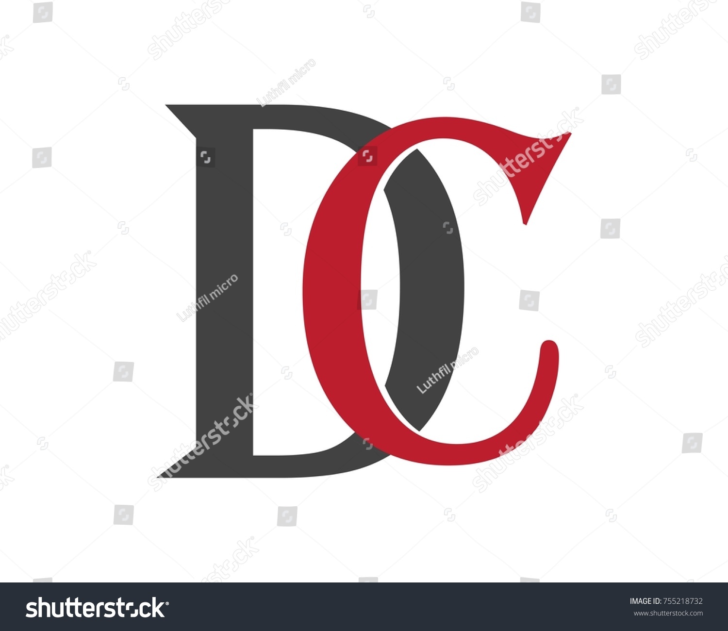 D C Letter Logos Stock Vector (Royalty Free) 755218732 | Shutterstock