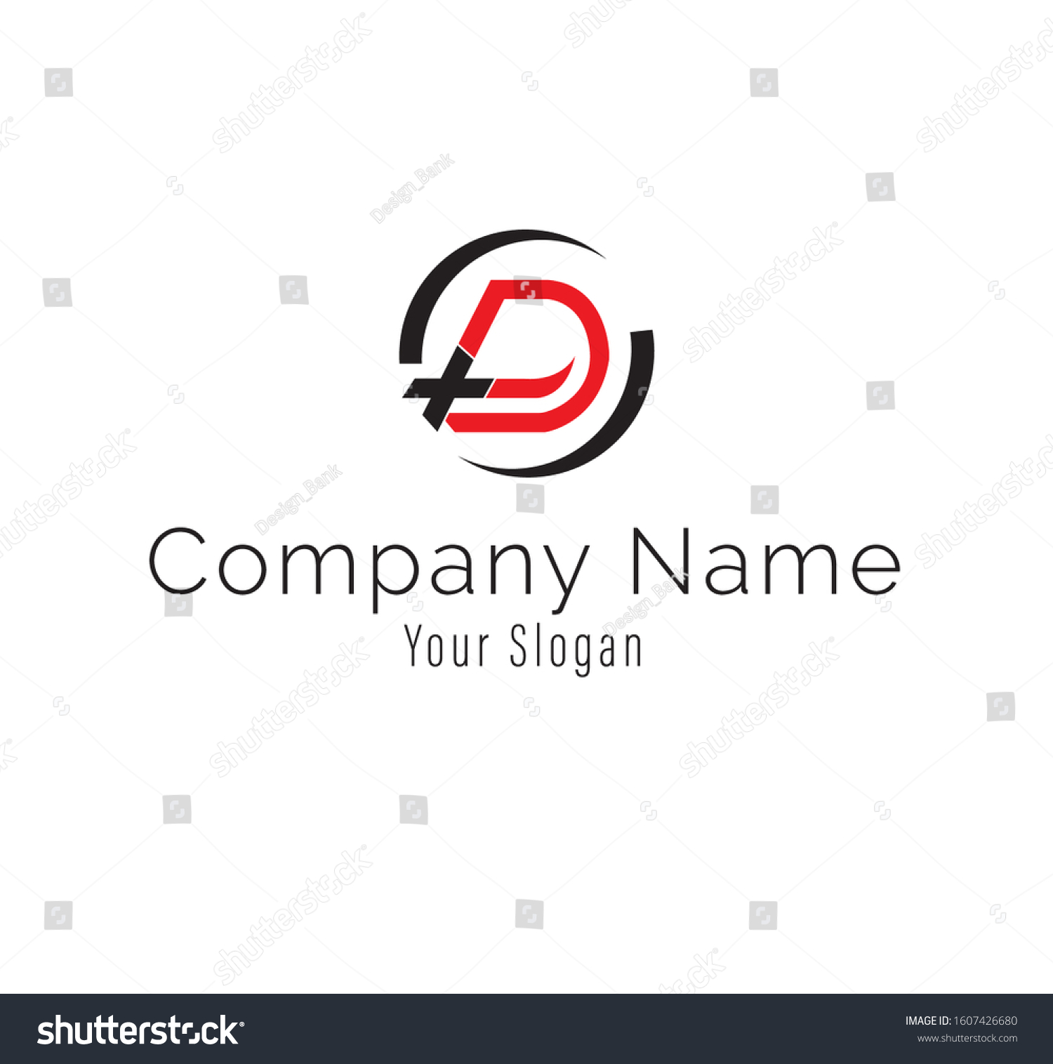D Company Logo Design Template Vector Stock Vector (Royalty Free ...