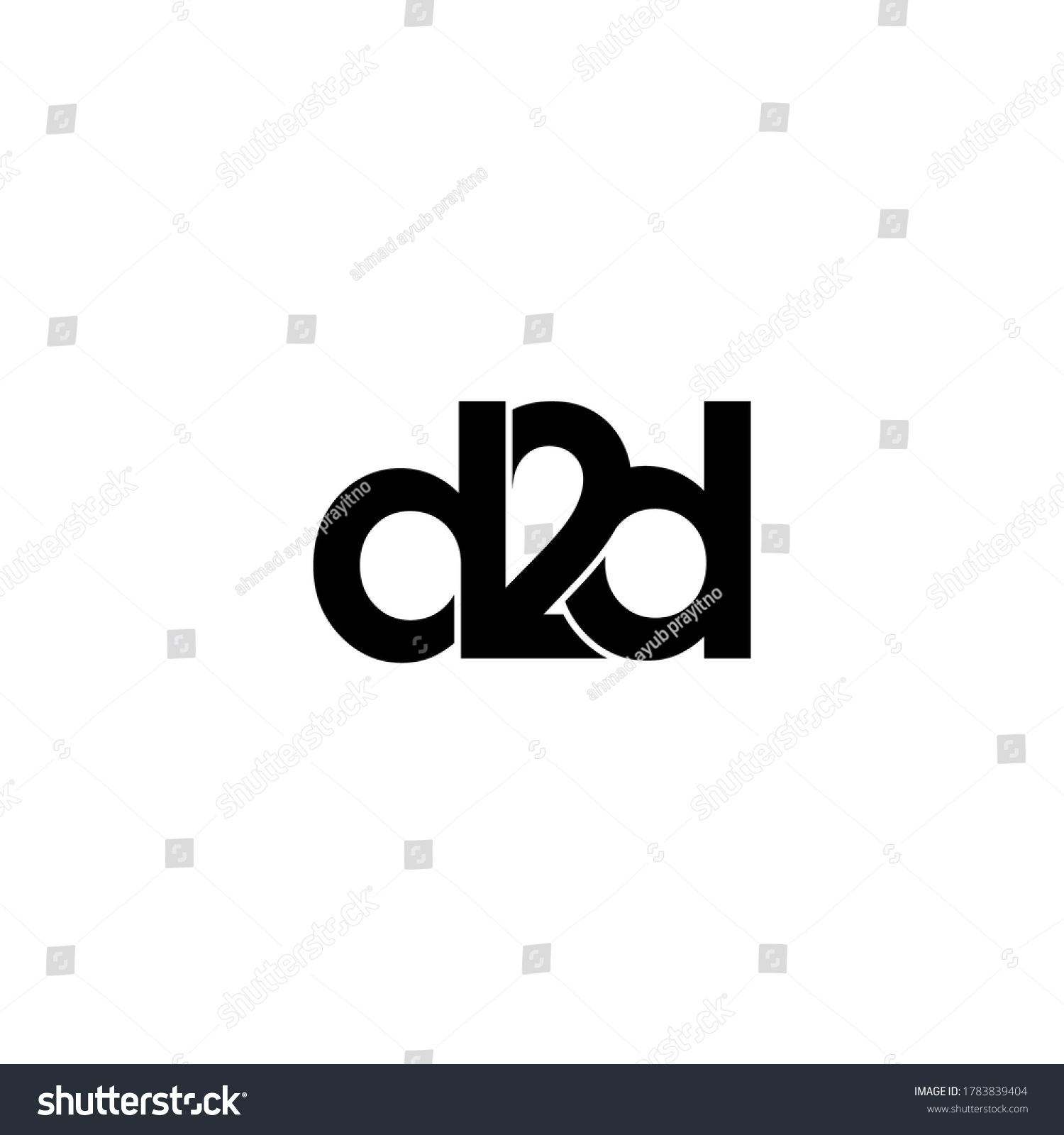 D2d Letter Original Monogram Logo Design Stock Vector (Royalty Free) 1783839404